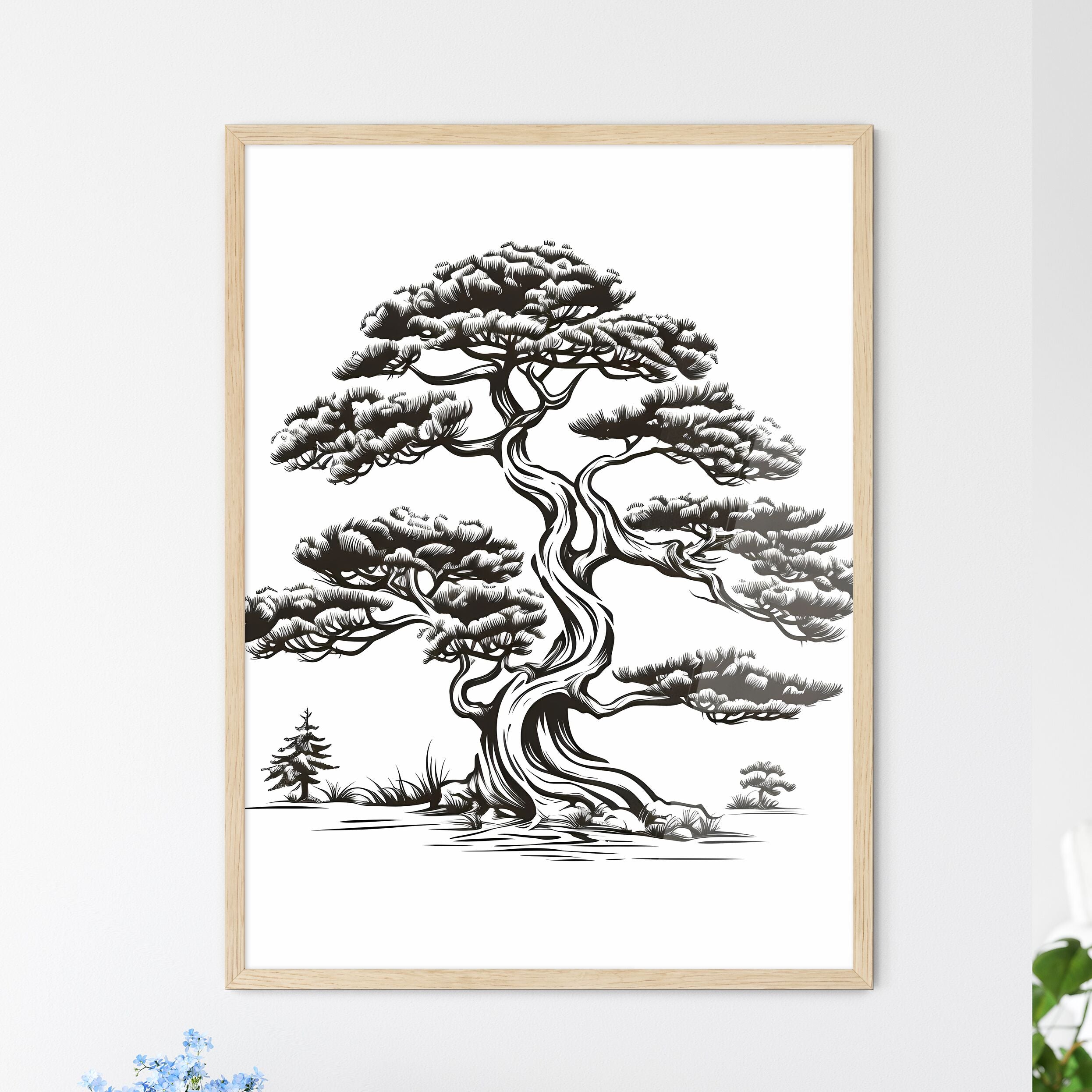 Black And White Tree Art Print by HEBSTREIT