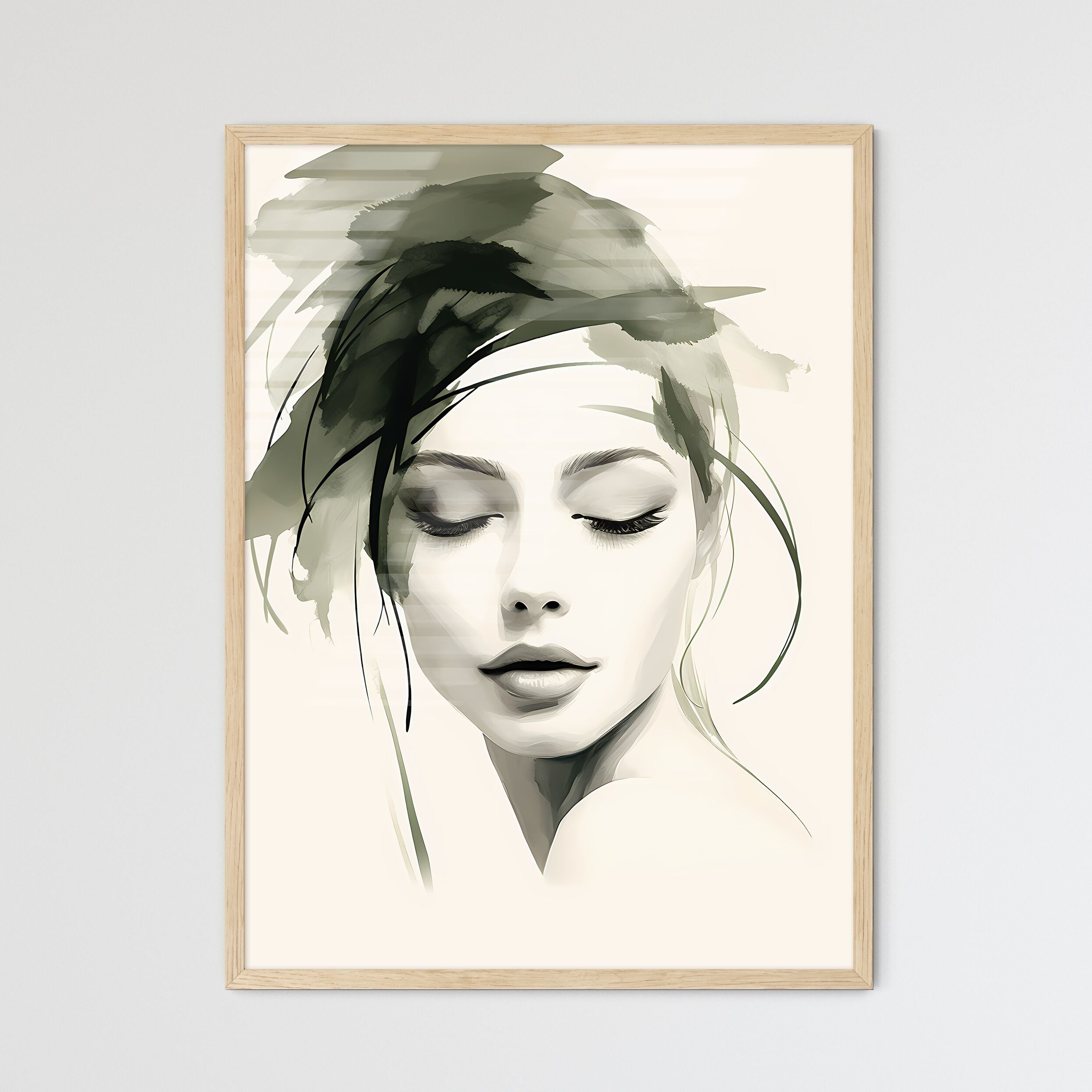 Boho - A Woman With Green Hair by HEBSTREIT