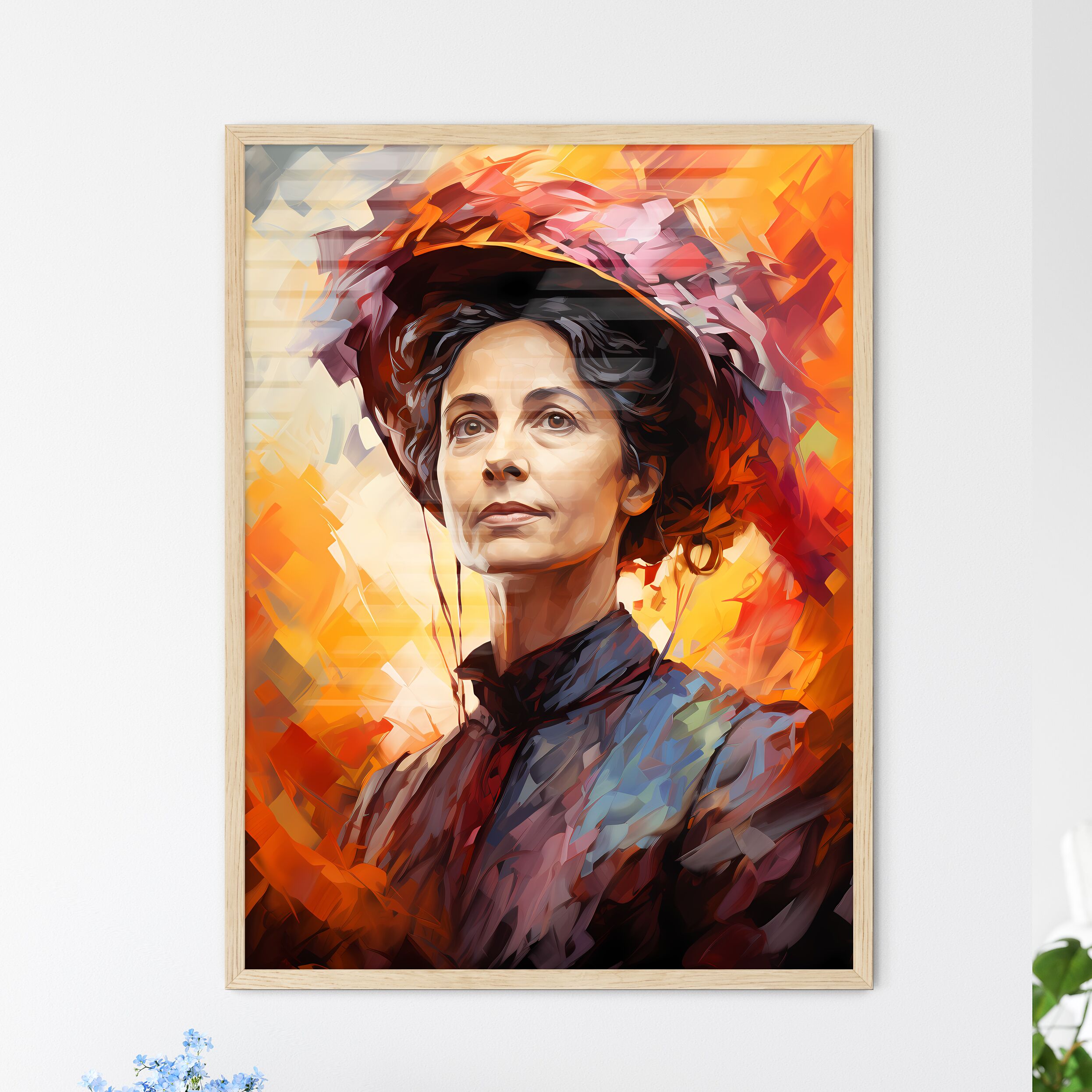 Emmeline Pankhurst - A Painting Of A Woman W - Framed Art – HEBSTREIT