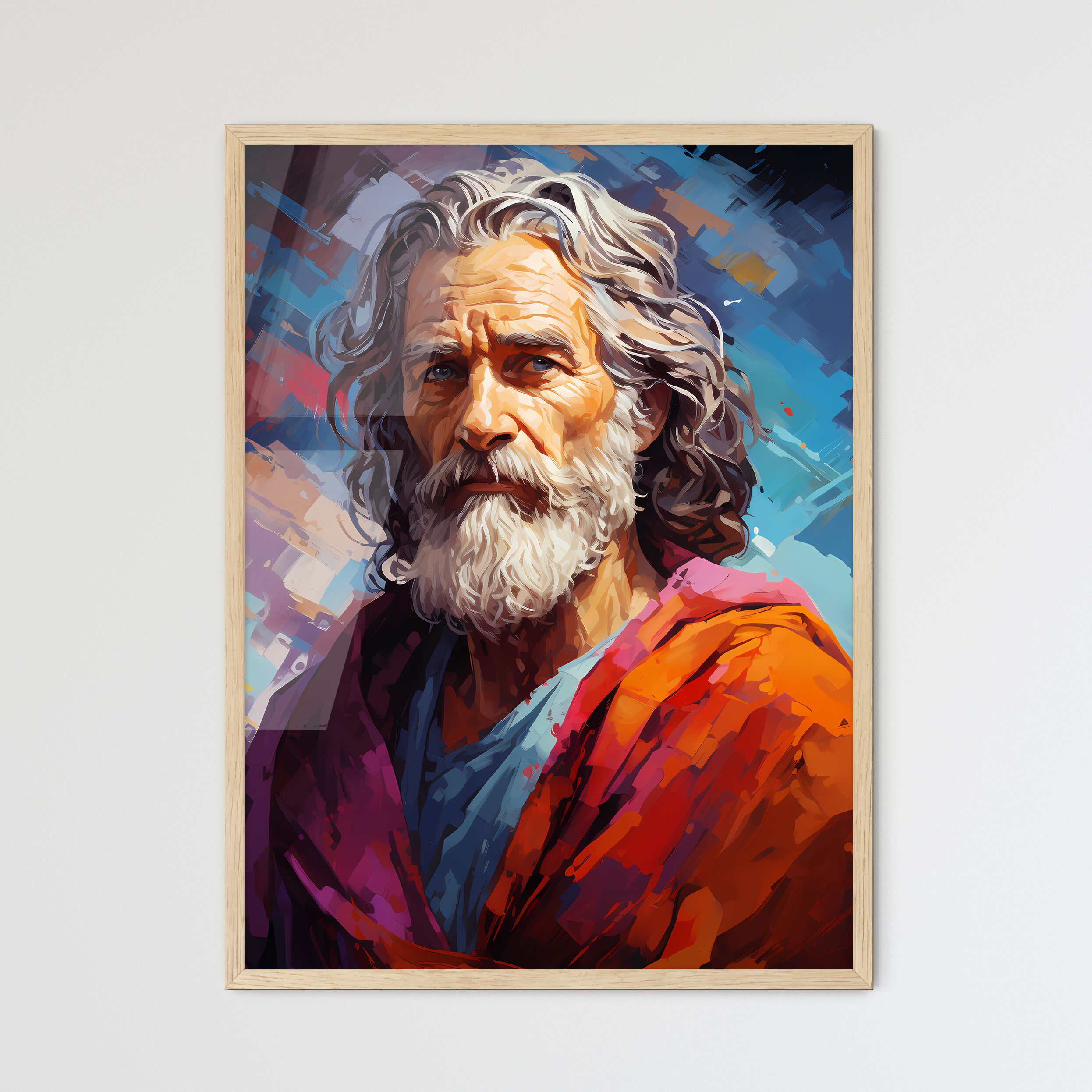 Moses - A Painting Of A Man With A Beard by HEBSTREIT