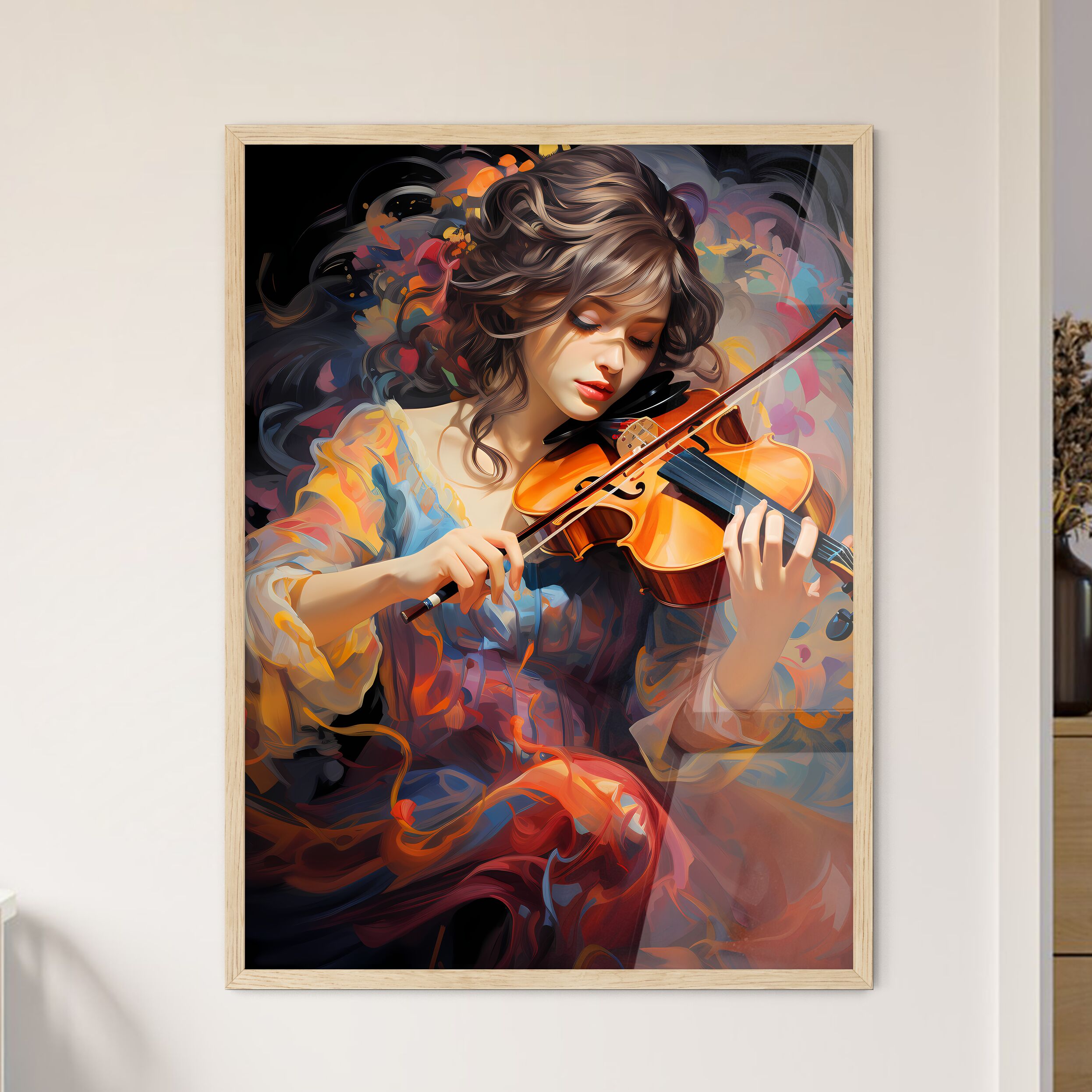 The Girl With A Violin And A Forfeit The Double - A Woman Playing A ...