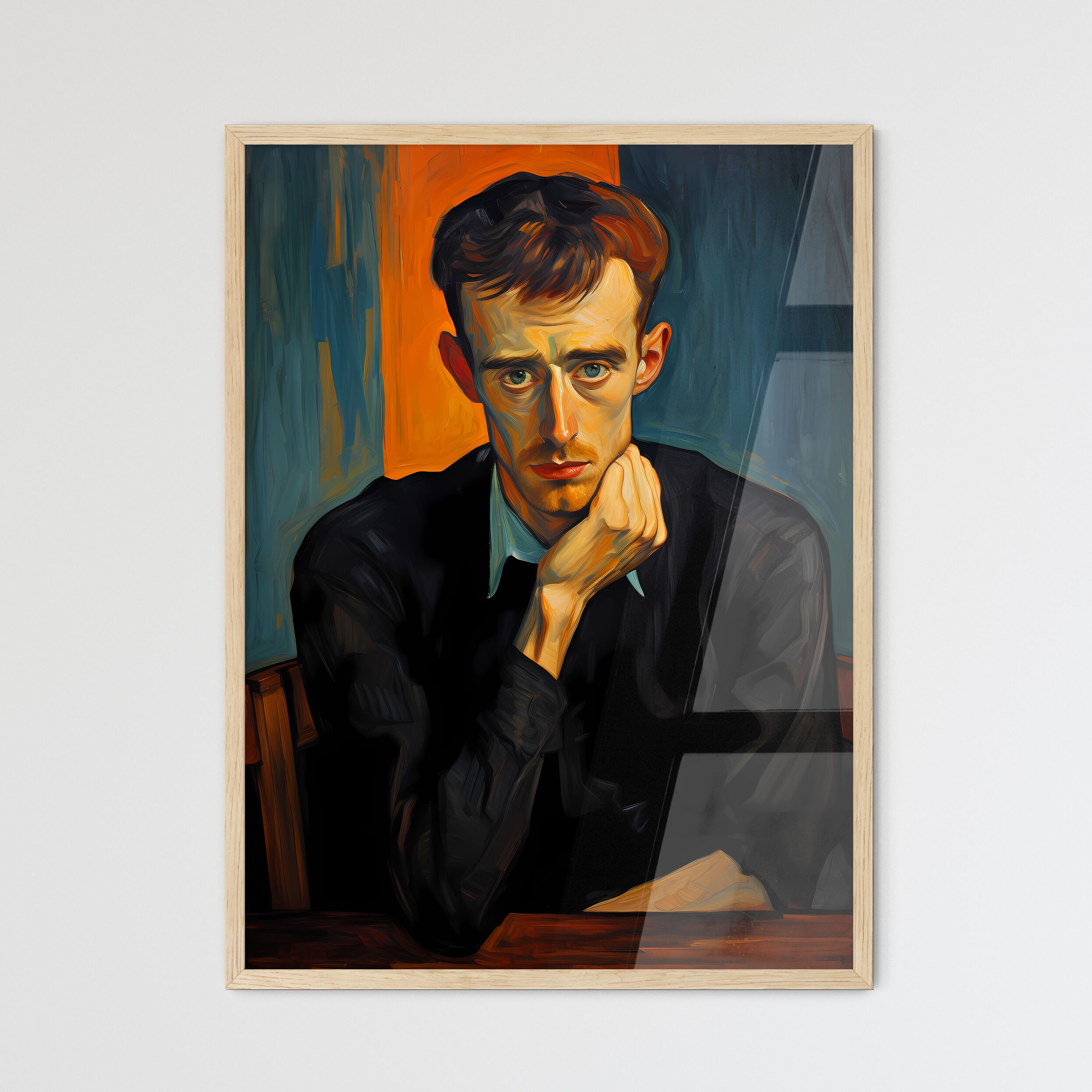 Edvard Munch - A Man Sitting In A Chair by HEBSTREIT