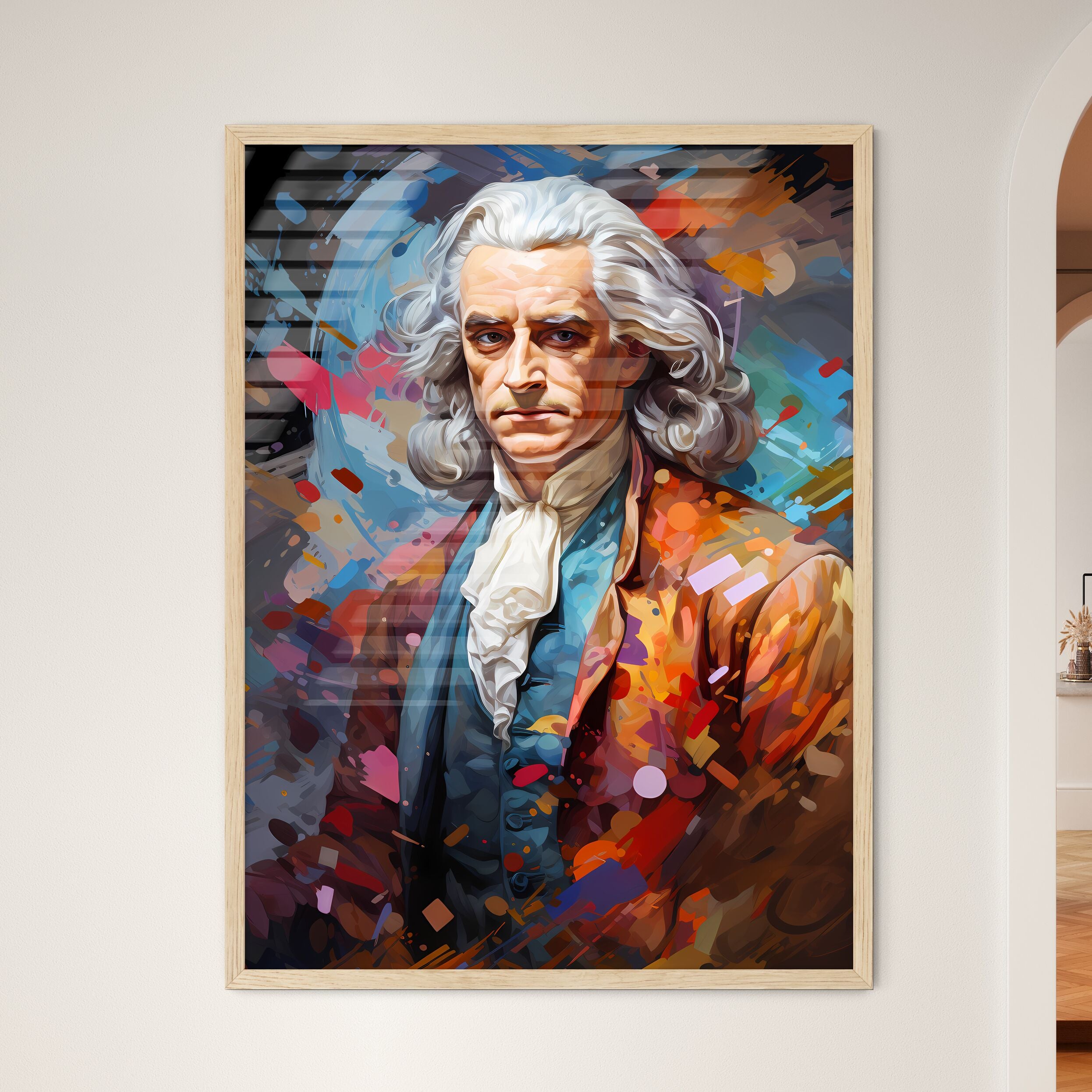 Isaac Newton Mathematician Astronomer And Physicist - A Man With Long ...