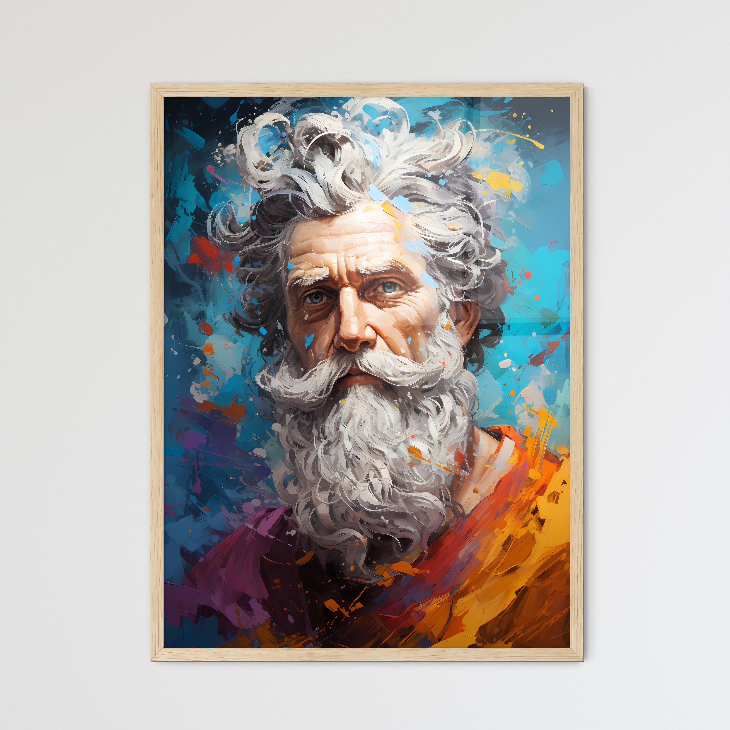 Plato Was An Ancient Greek Philosopher - A Painting Of A Man With A ...