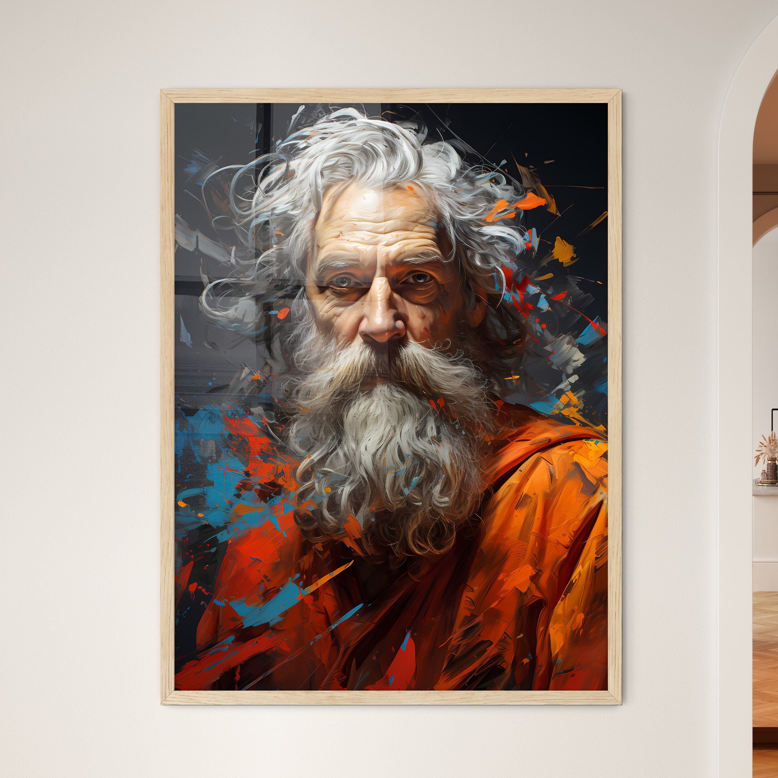 Socrates Greek Philosopher - A Man With A Beard And Mustache by HEBSTREIT
