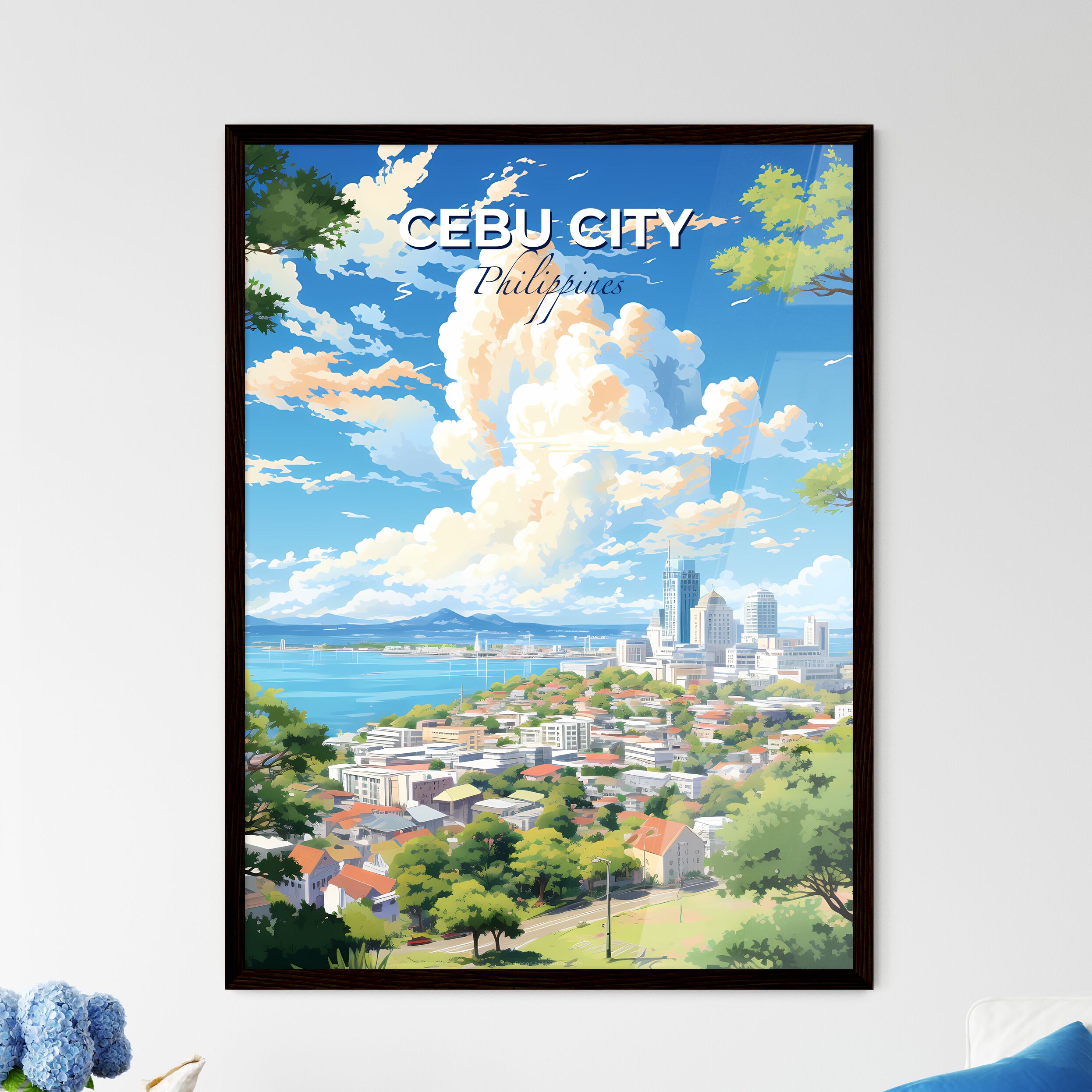 A Poster of Cebu City Philippines Skyline - A City By The Water by ...