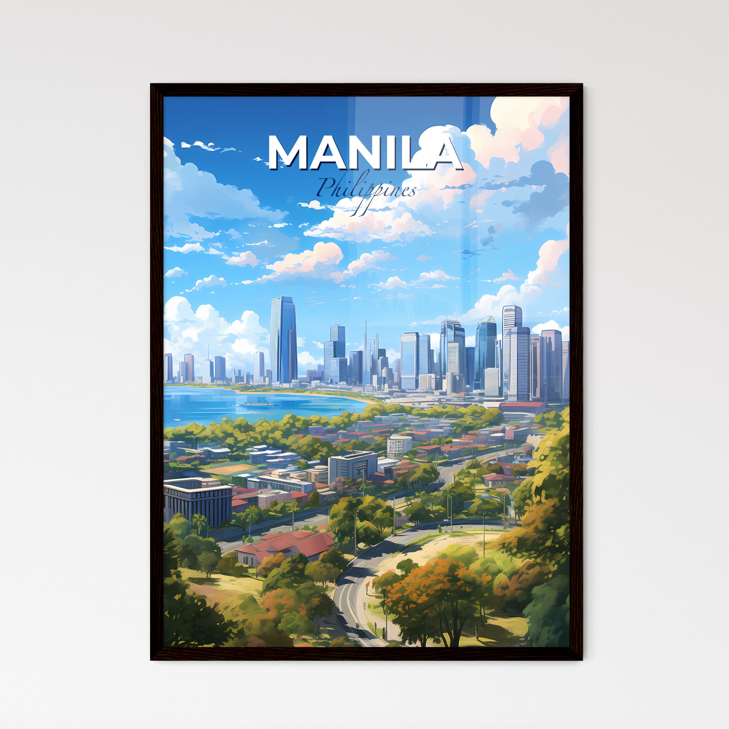 A Poster of Manila Philippines Skyline - A City By The Water by HEBSTREIT