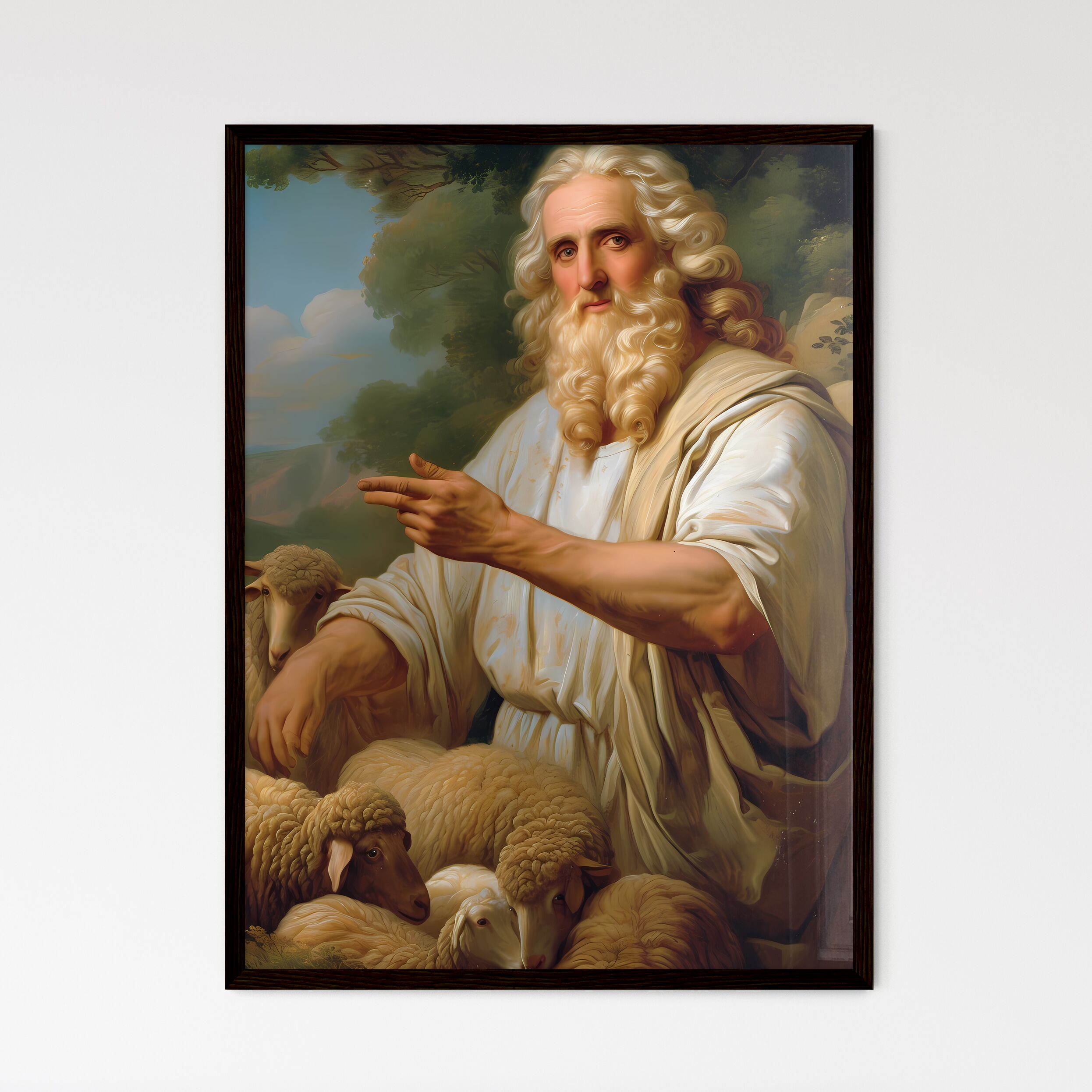 A Poster of Moses Prophet Of God Herding The Flock In The Desert ...
