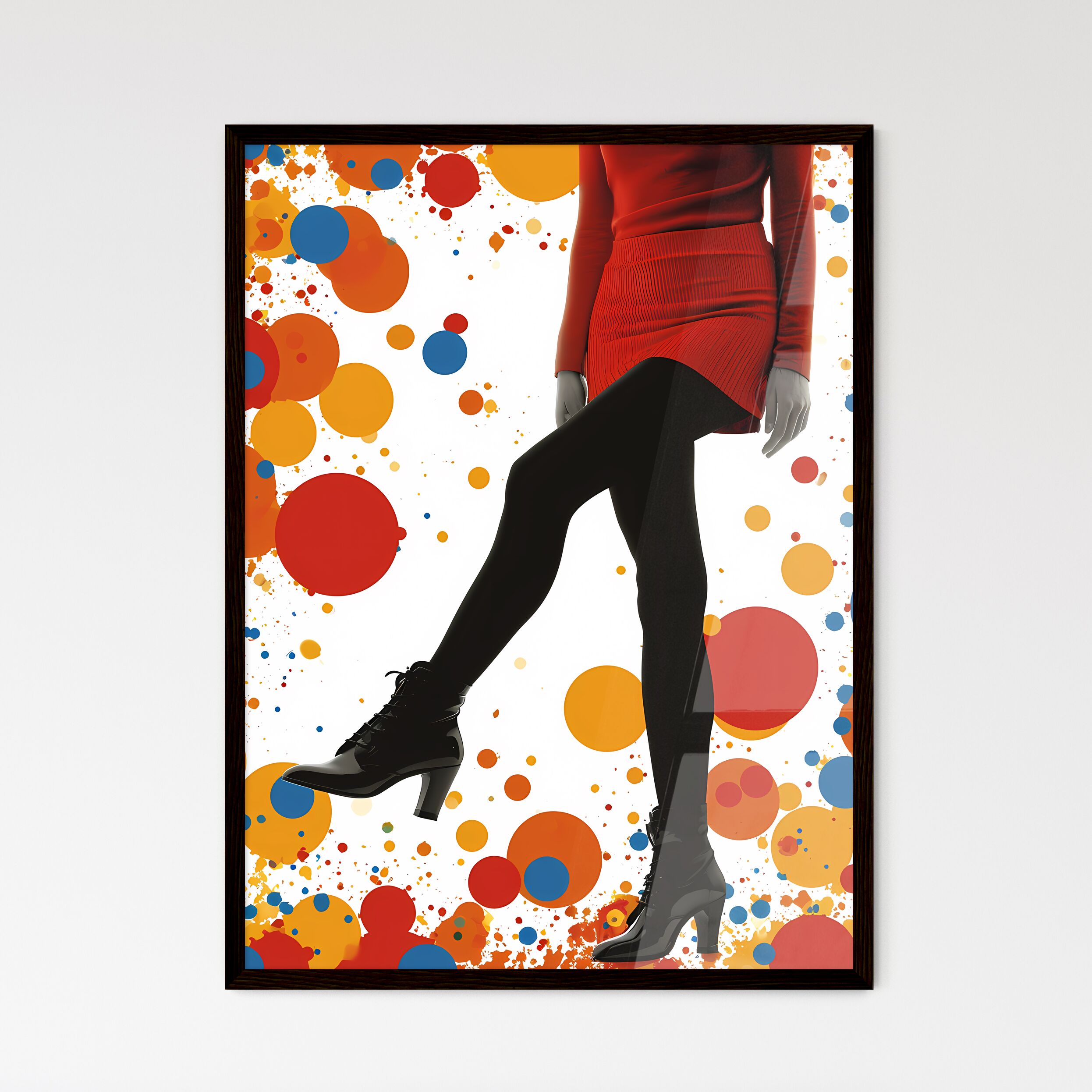 A Poster of Pin Up Pedigree Pinups 50S - A Woman In A Red Dress And ...