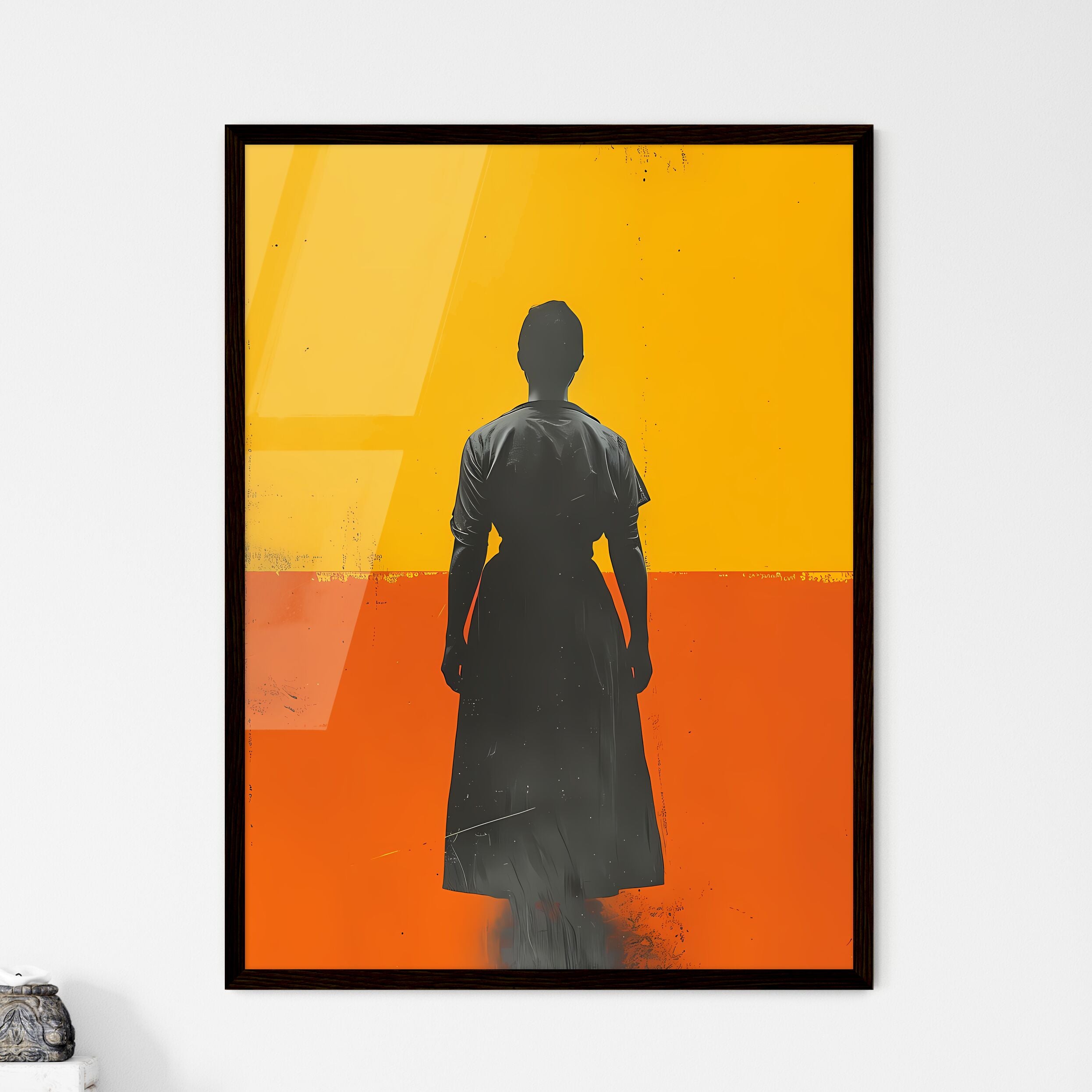 French maid - Art print of a person sta - Framed Art Print – HEBSTREIT