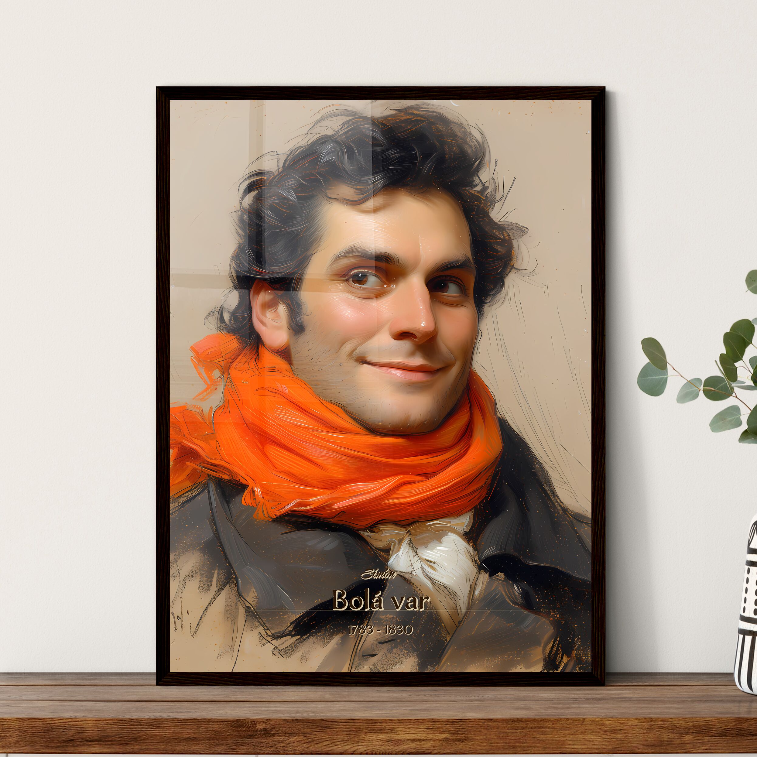 Simón, Bolá­var, 1783 - 1830, A Poster of a man with a scarf around his ...