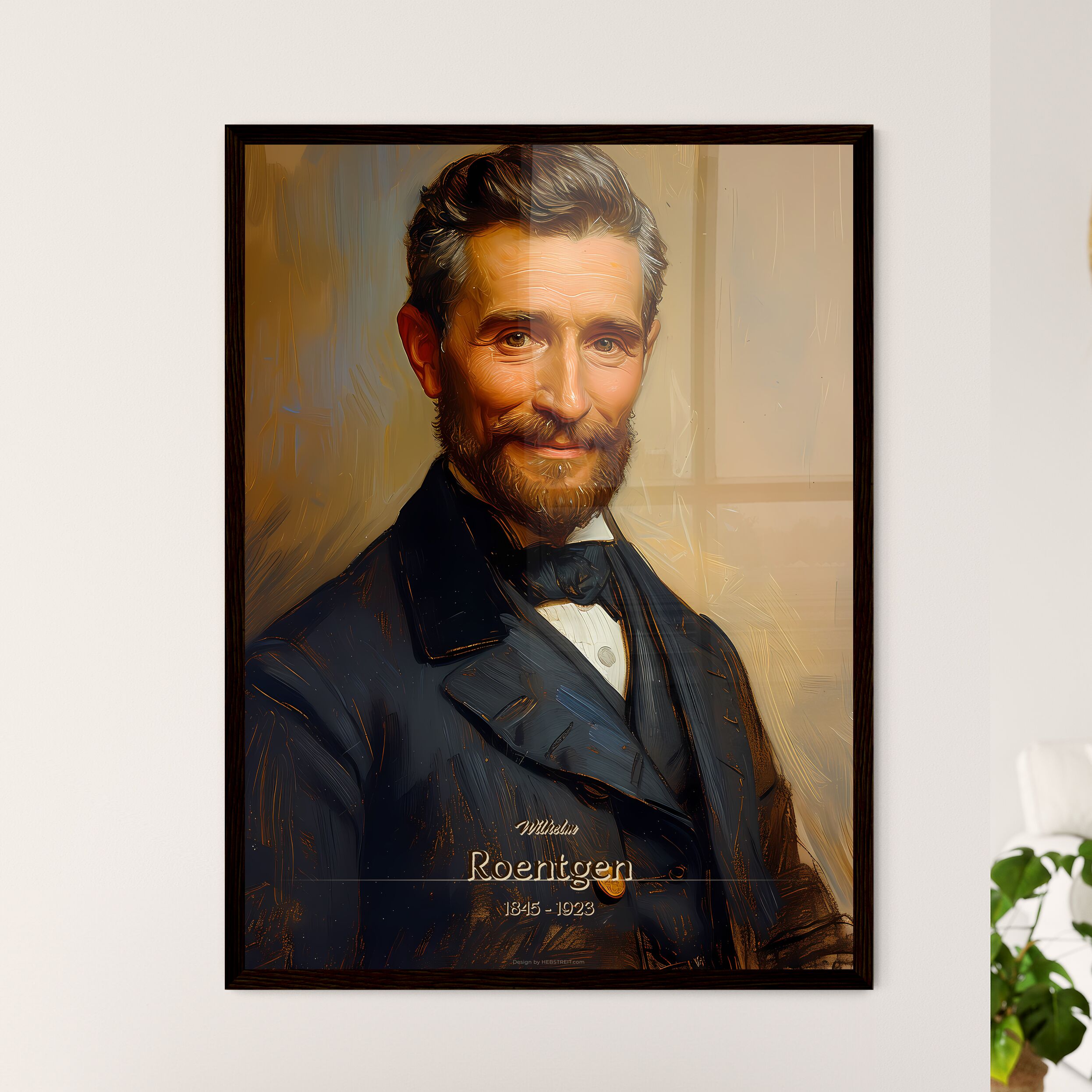 Wilhelm, Roentgen, 1845 - 1923, A Poster of a man in a suit by HEBSTREIT