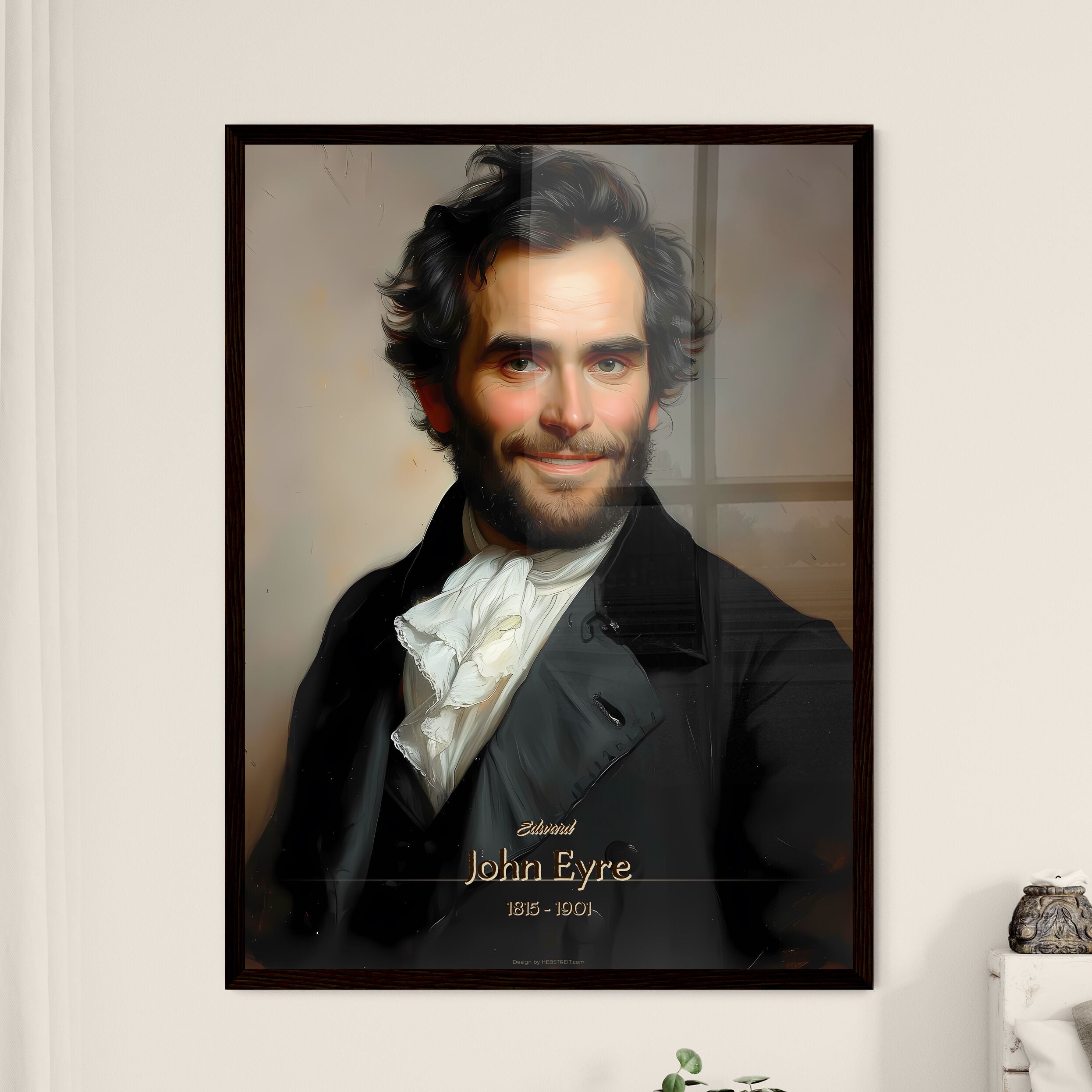 Edward, John Eyre, 1815 - 1901, A Poster of a man in a black coat by ...
