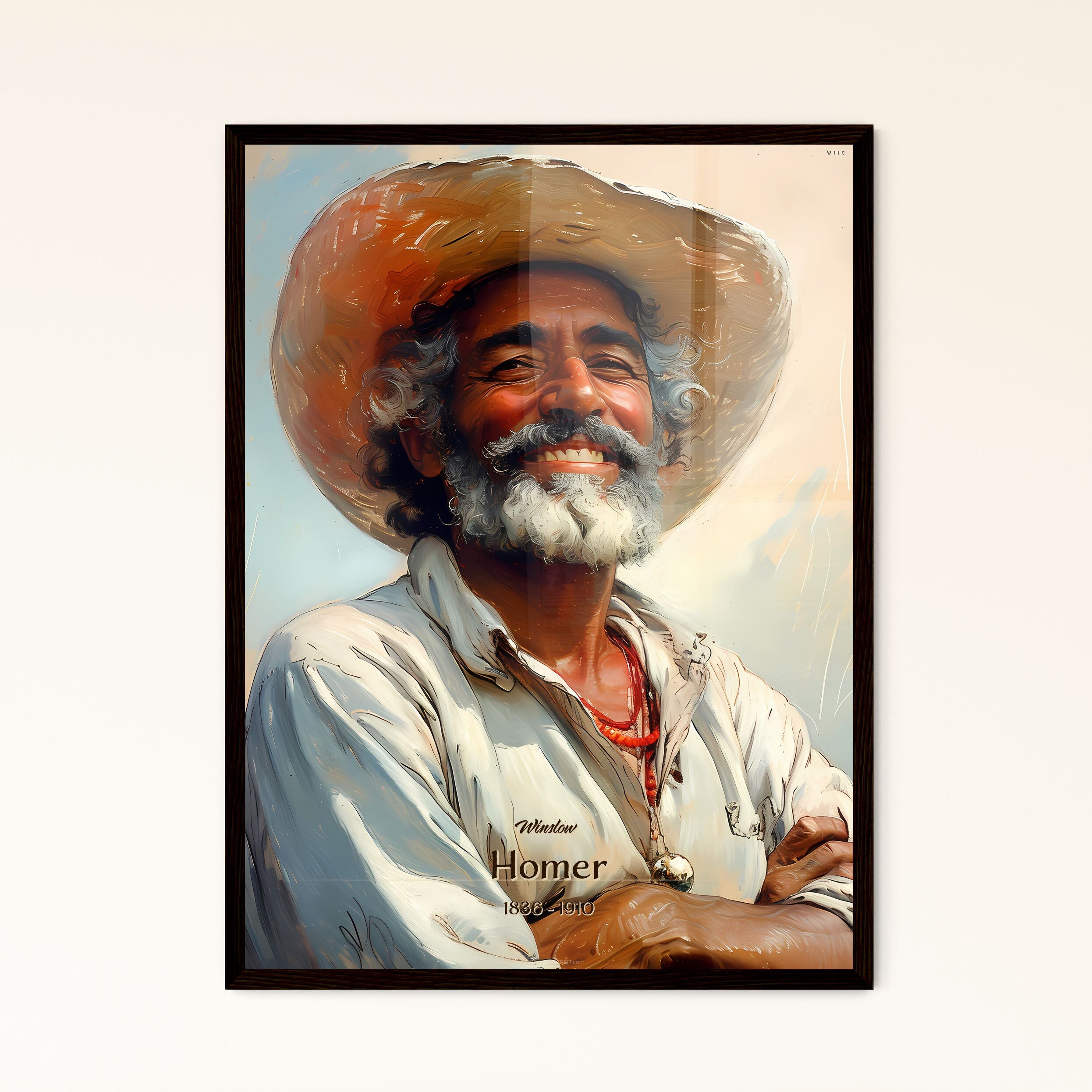 Winslow, Homer, 1836 - 1910, A Poster of a man wearing a hat and ...