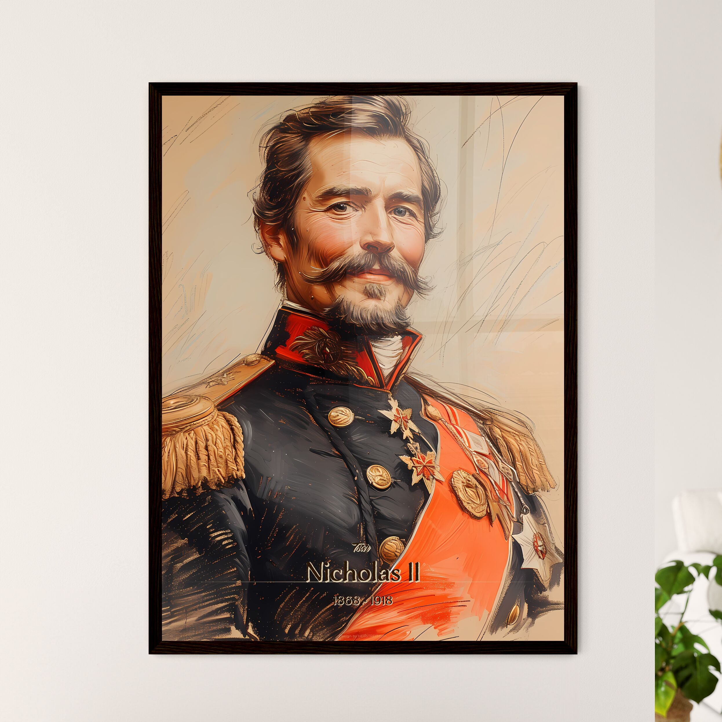 Tsar, Nicholas II, 1868 - 1918, A Poster of a man in a military uniform ...