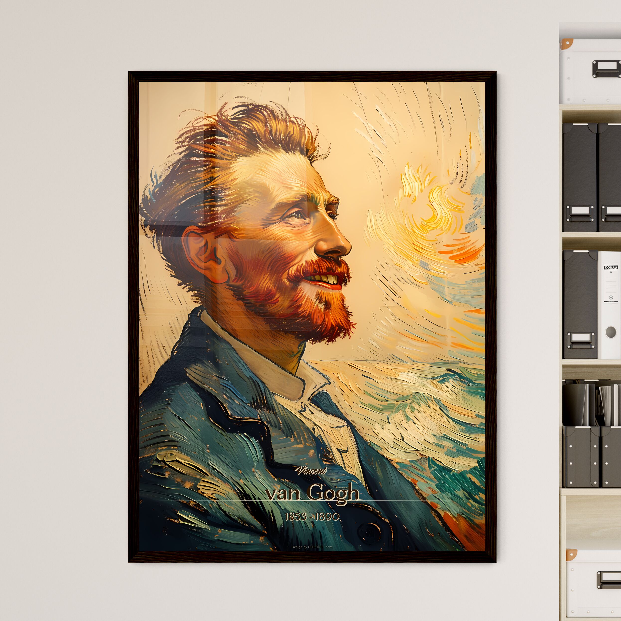 Vincent, van Gogh, 1853 - 1890, A Poster of a painting of a man with a ...
