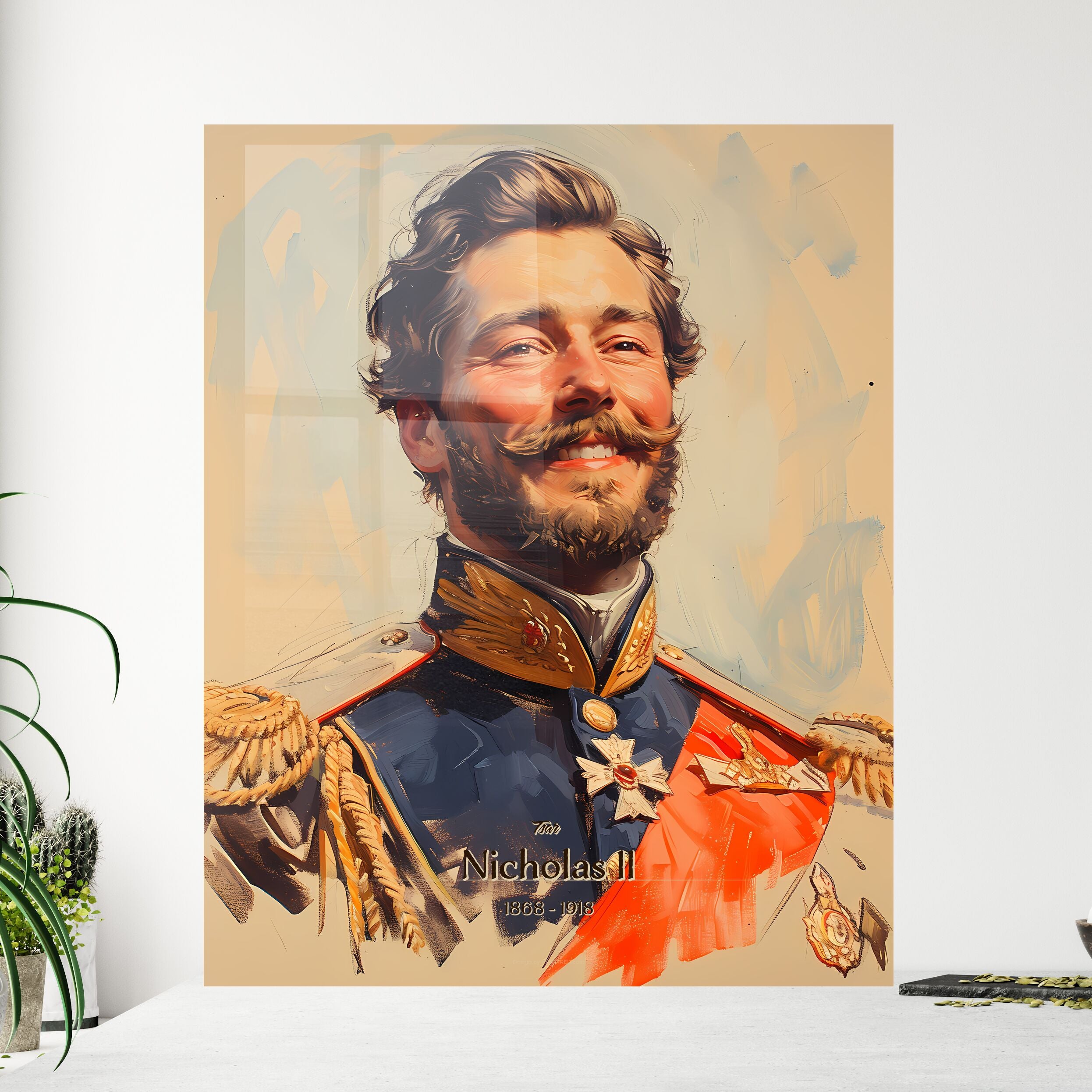 Tsar, Nicholas II, 1868 - 1918, A Poster of a man in a military uniform ...