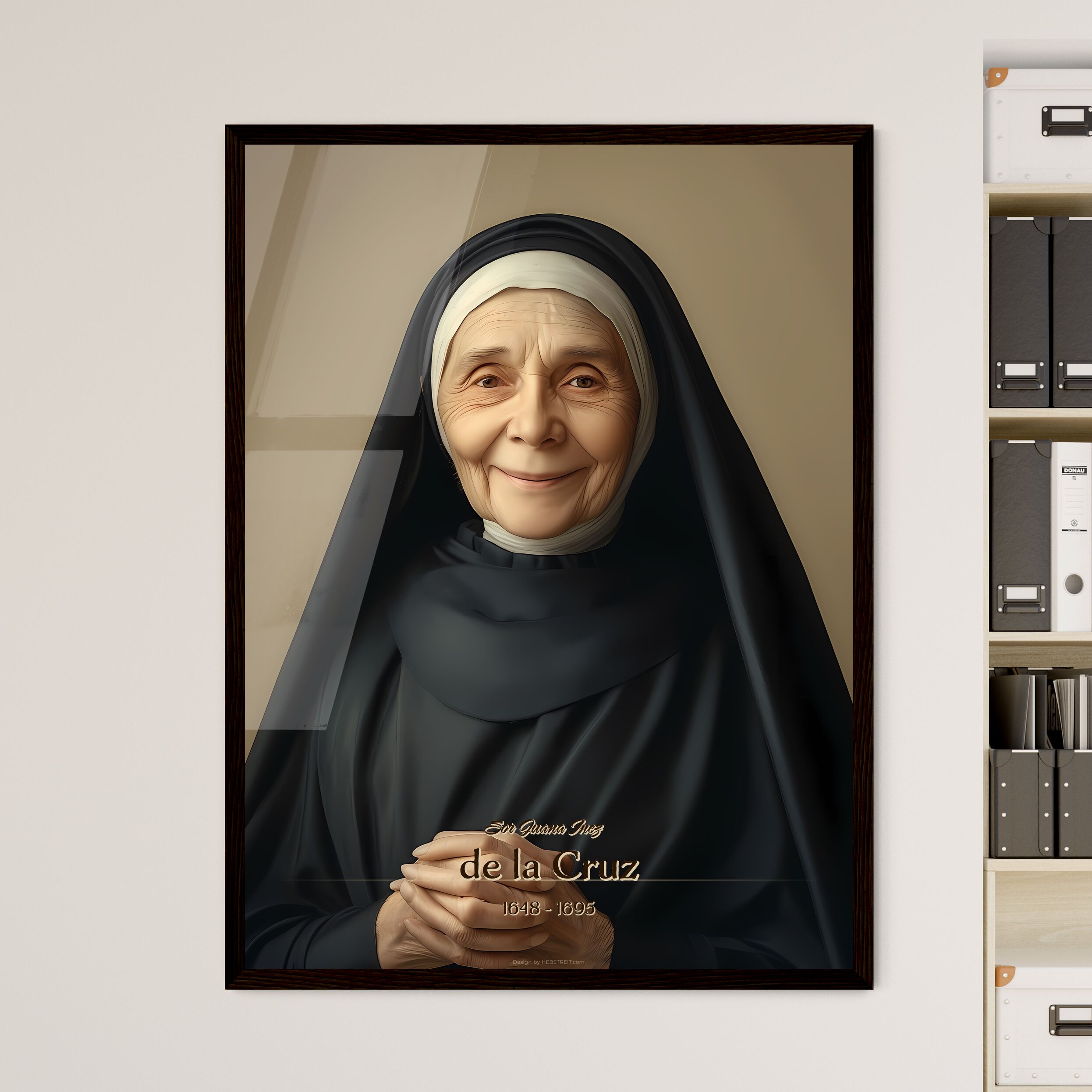 Sor Juana Inez , de la Cruz, 1648 - 1695, A Poster of a woman in a nun ...