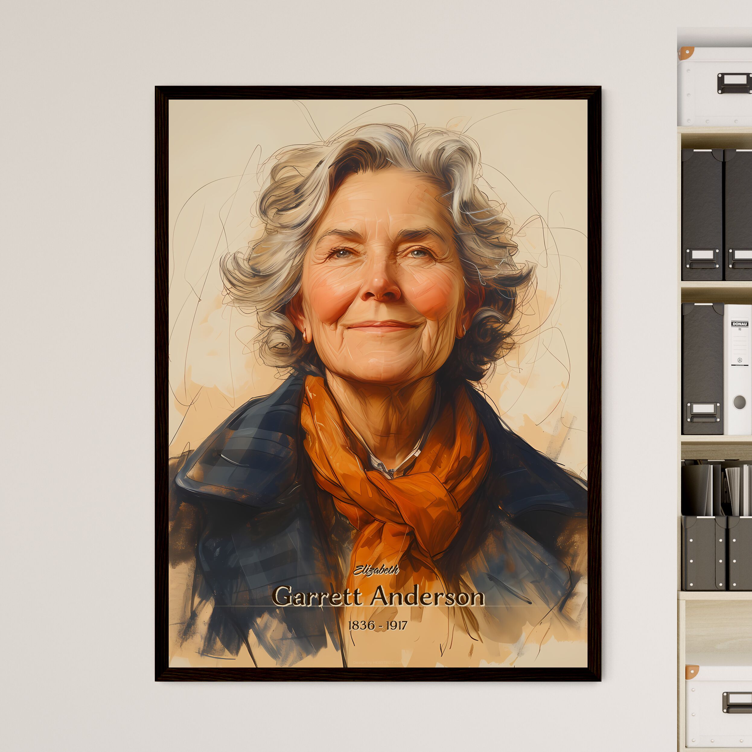 Elizabeth, Garrett Anderson, 1836 - 1917, A Poster of a woman with grey ...