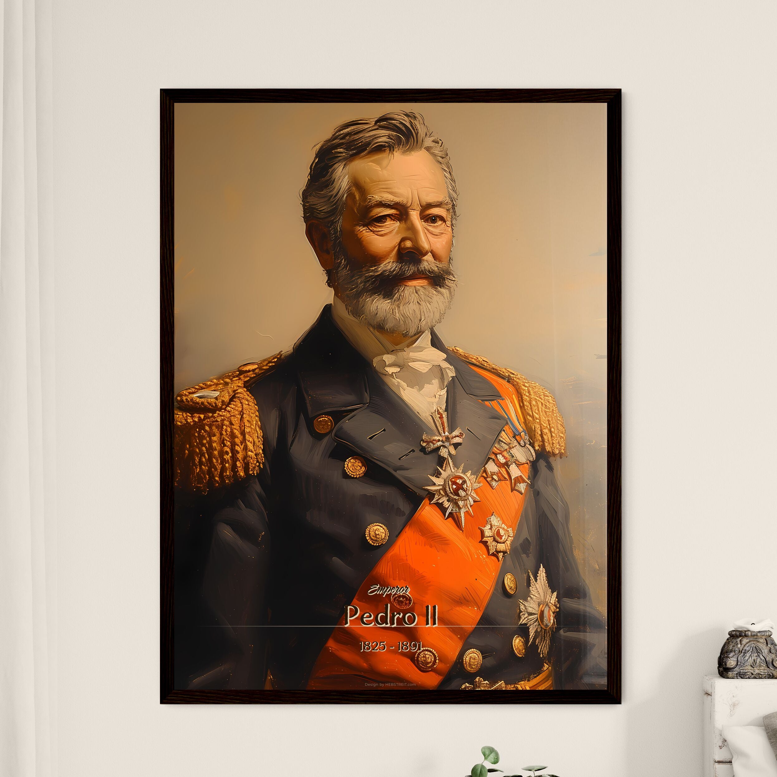 Emperor, Pedro II, 1825 - 1891, A Poster of a man in a military uniform ...