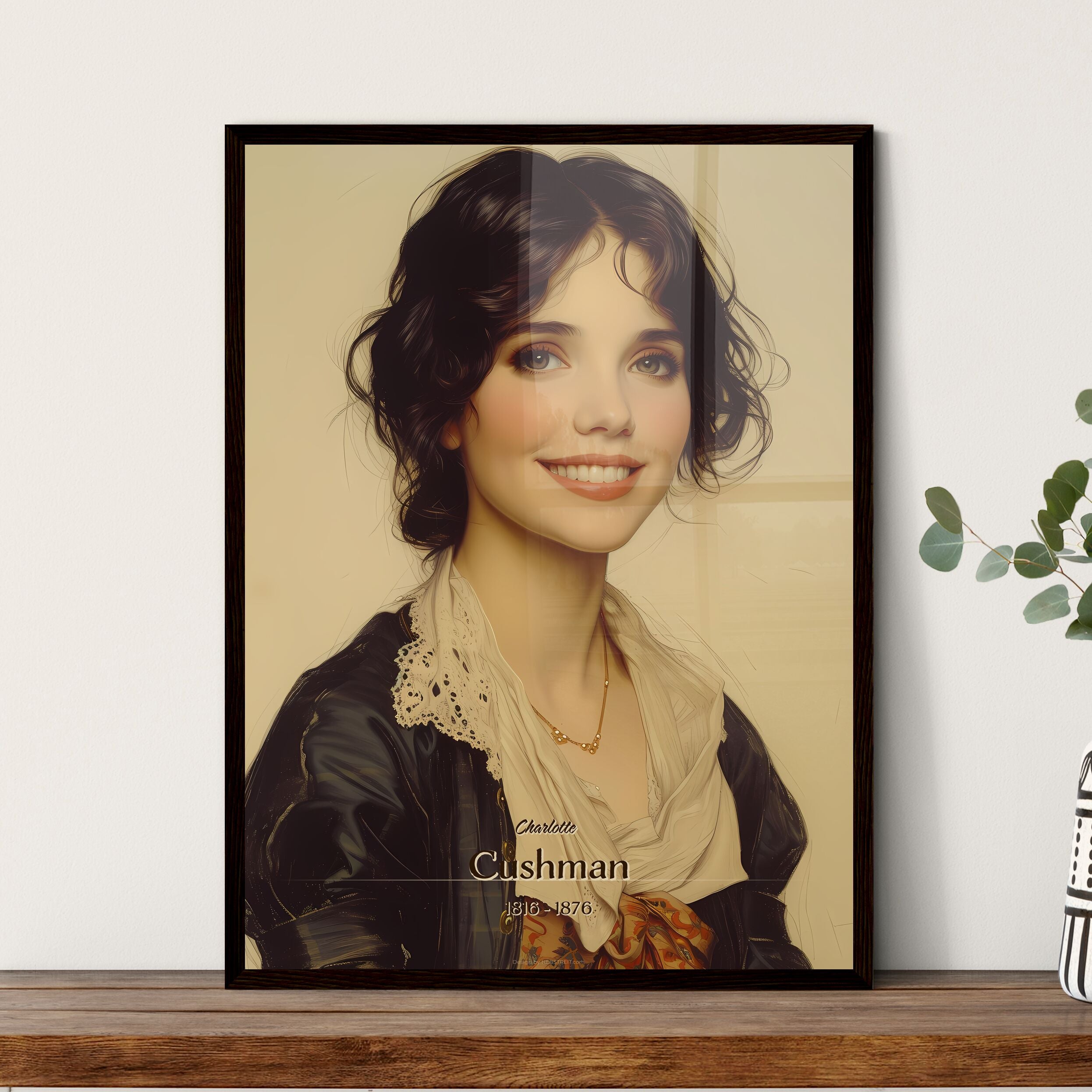 Charlotte, Cushman, 1816 - 1876, A Poster of a woman smiling with a ...