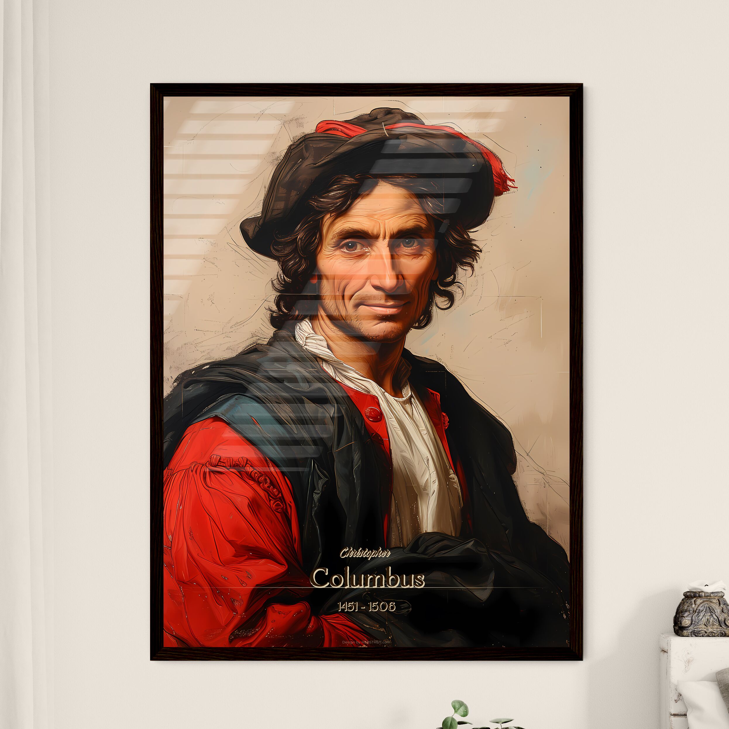 Christopher, Columbus, 1451 - 1506, A Poster of a painting of a man ...