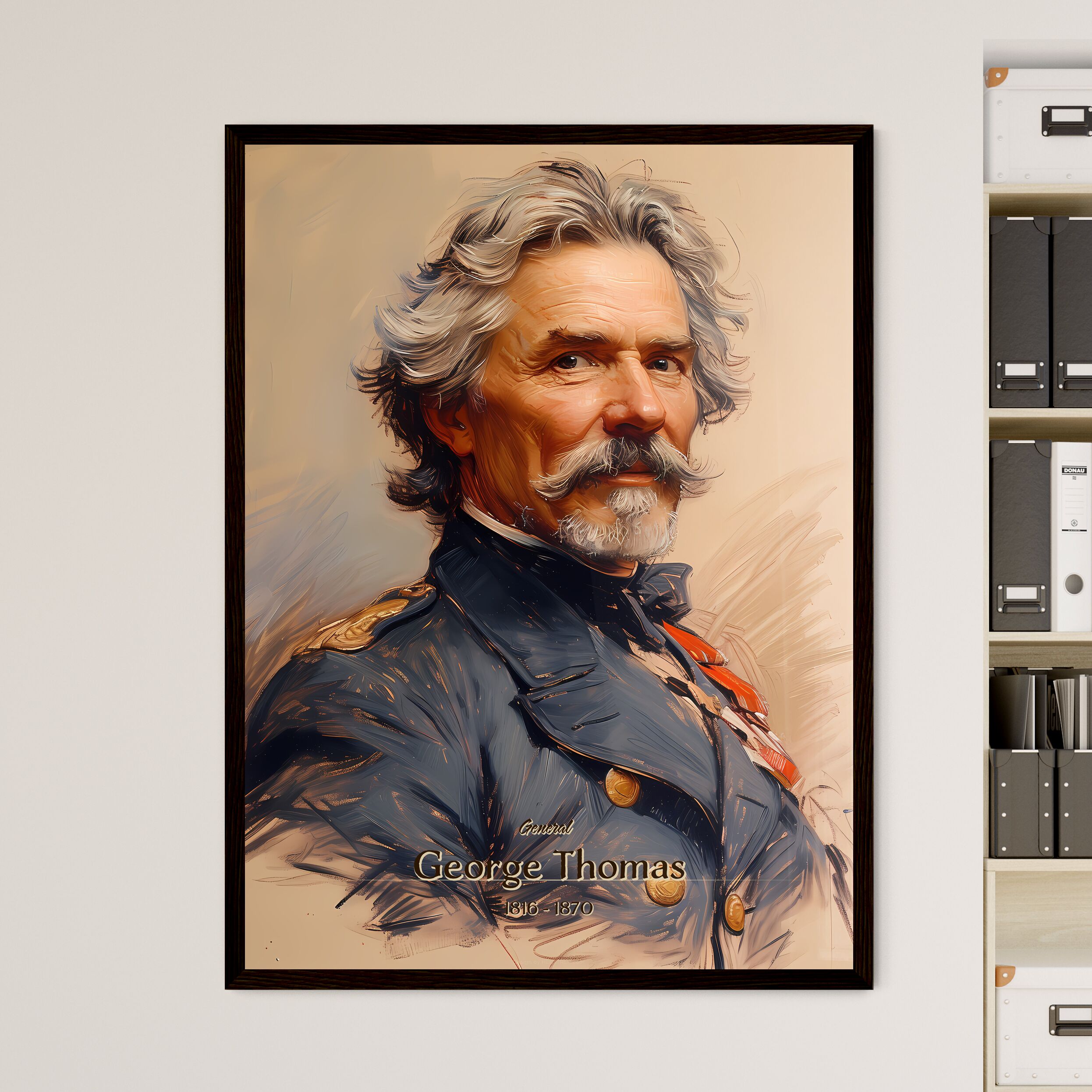 General, George Thomas, 1816 - 1870, A Poster of a man in a military ...