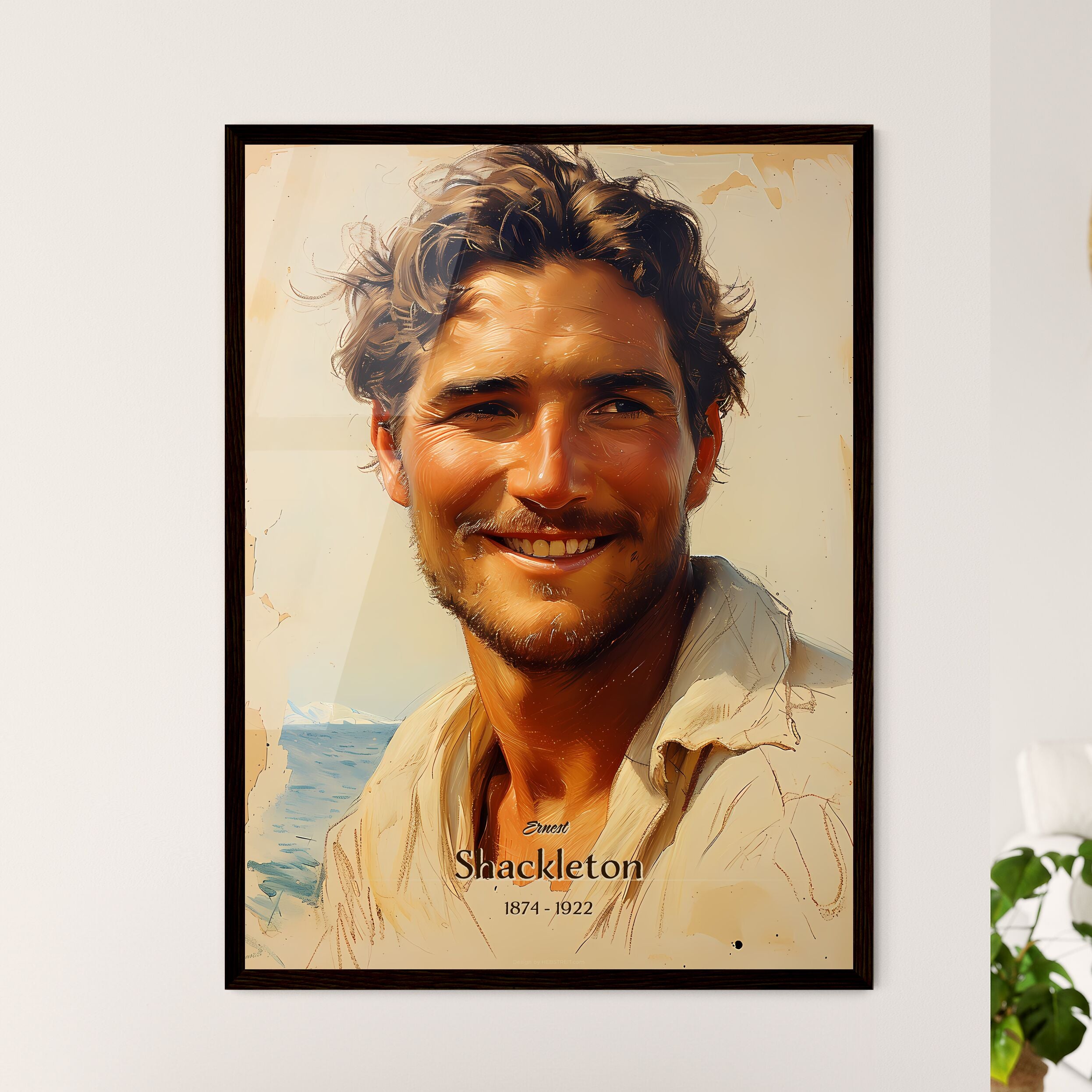 Ernest, Shackleton, 1874 - 1922, A Poster of a man smiling at the ...
