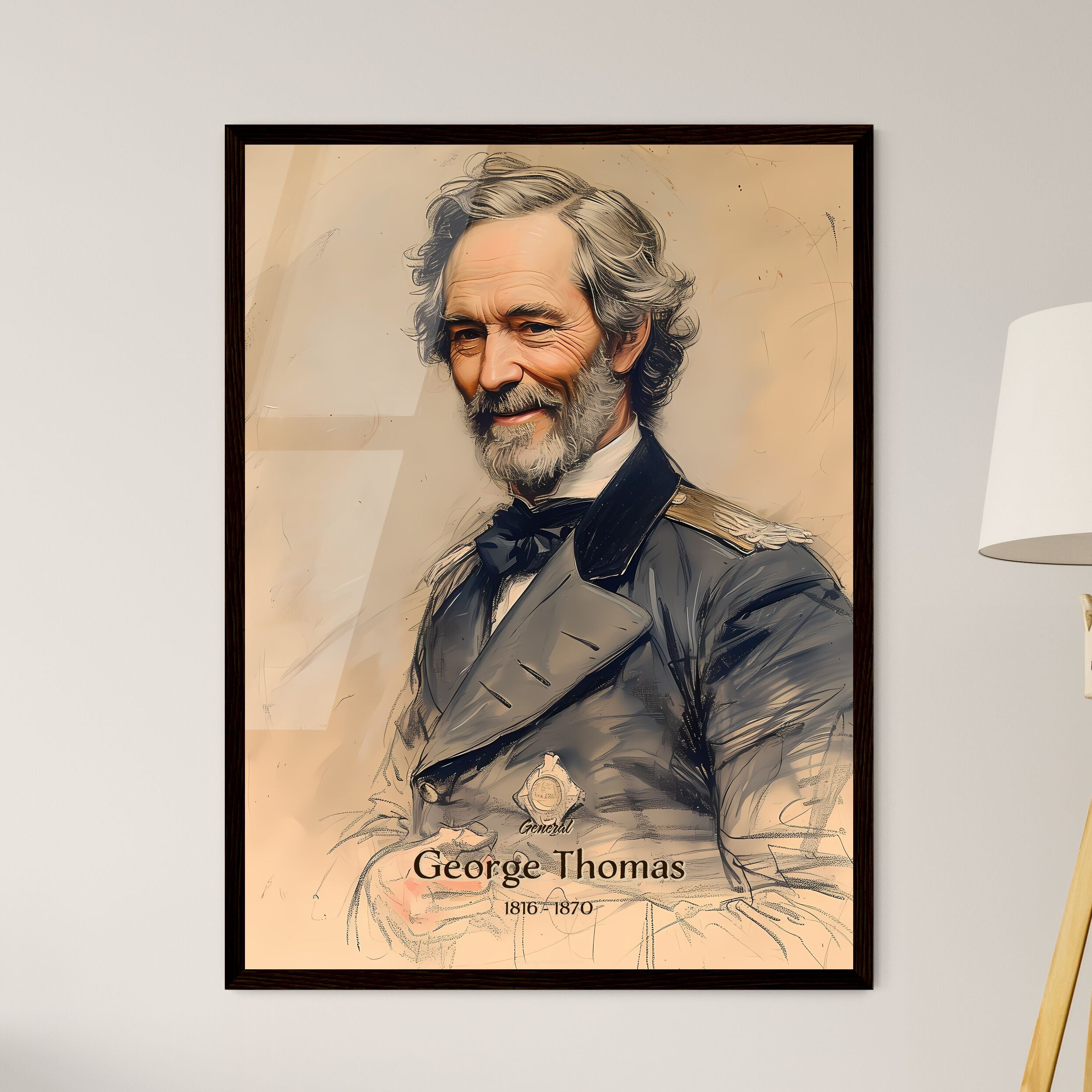 General, George Thomas, 1816 - 1870, A Poster of a man in a military ...