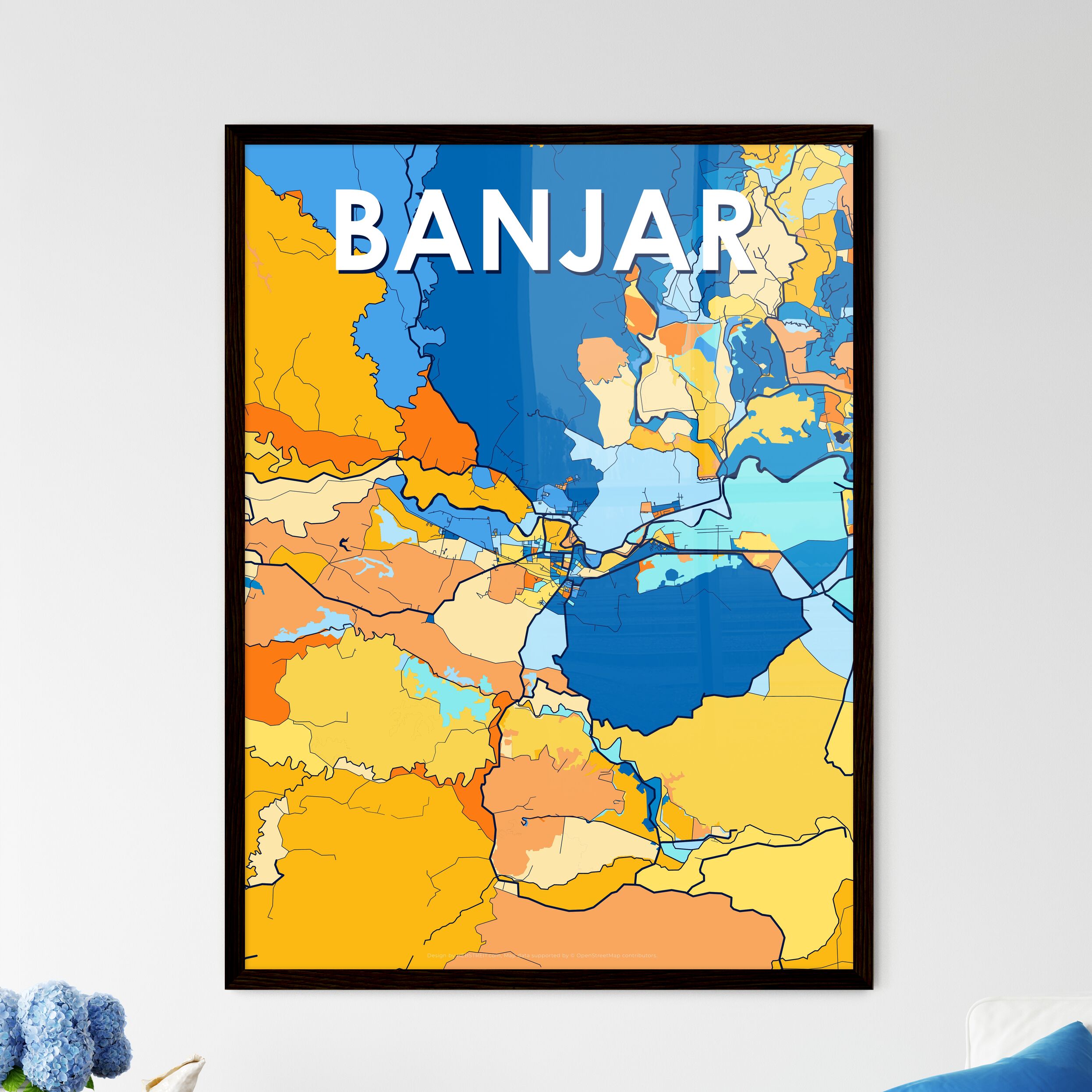 Banjar Indonesia Vibrant Map – HEBSTREIT