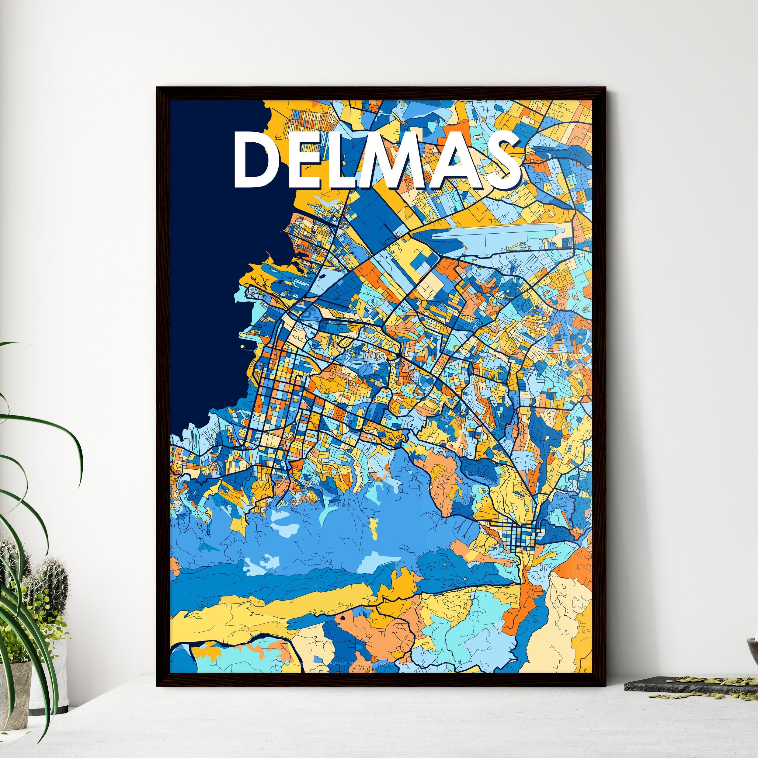 Delmas Haiti Vibrant Map Poster – HEBSTREIT