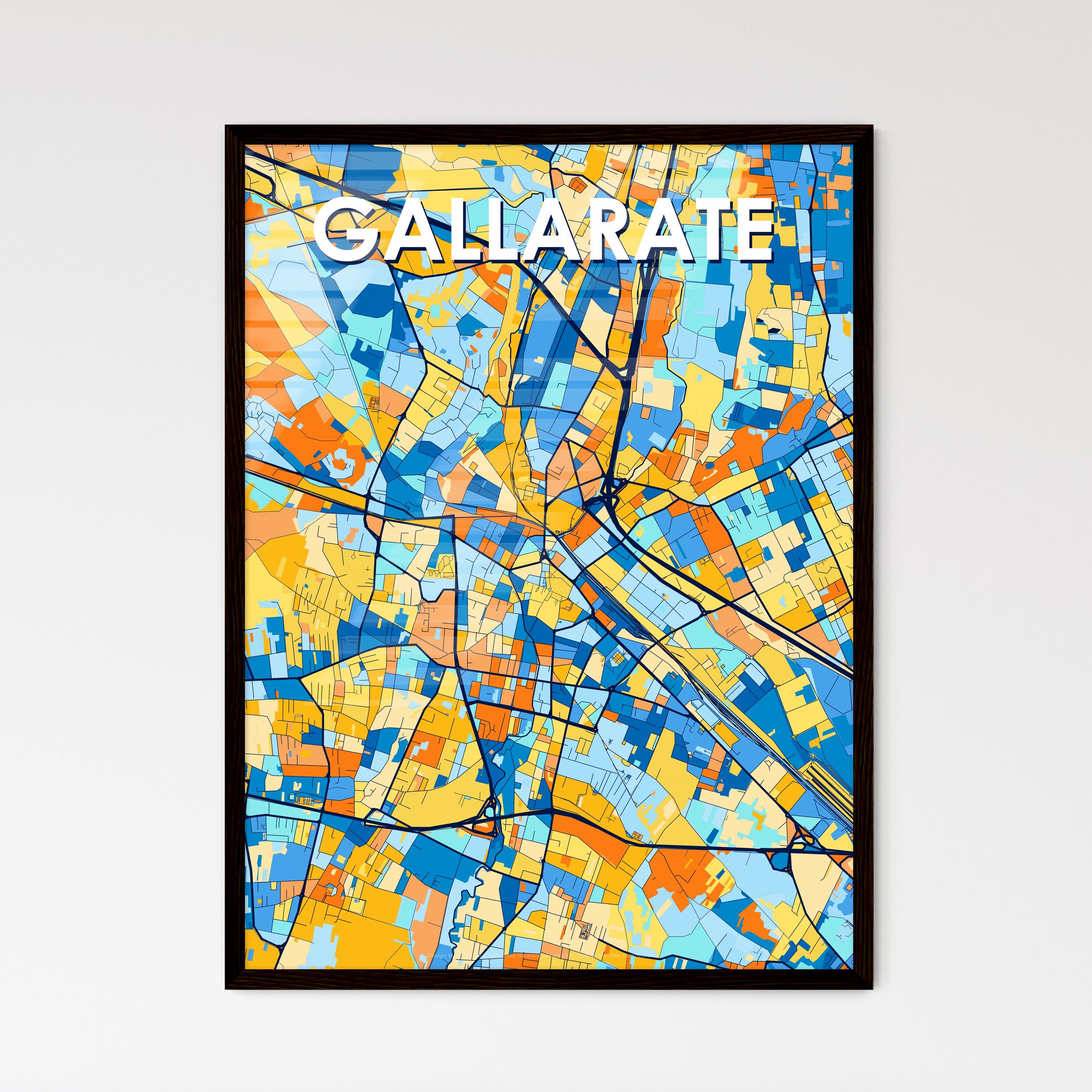 Gallarate Italy Vibrant Map Poster – HEBSTREIT