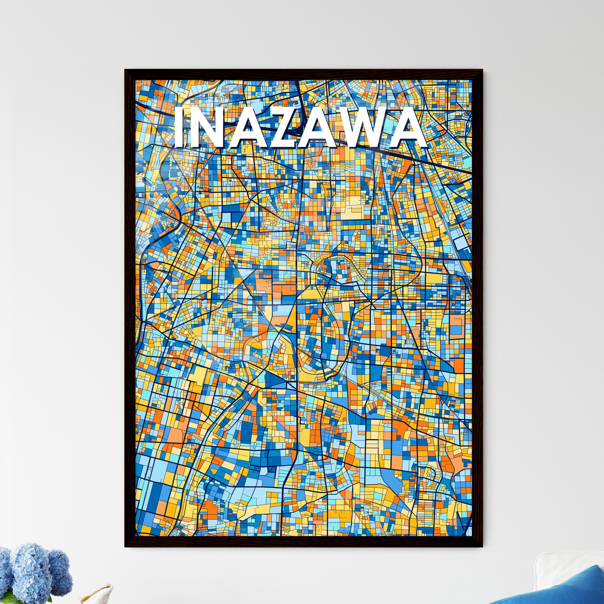 Inazawa Japan Vibrant Map – HEBSTREIT