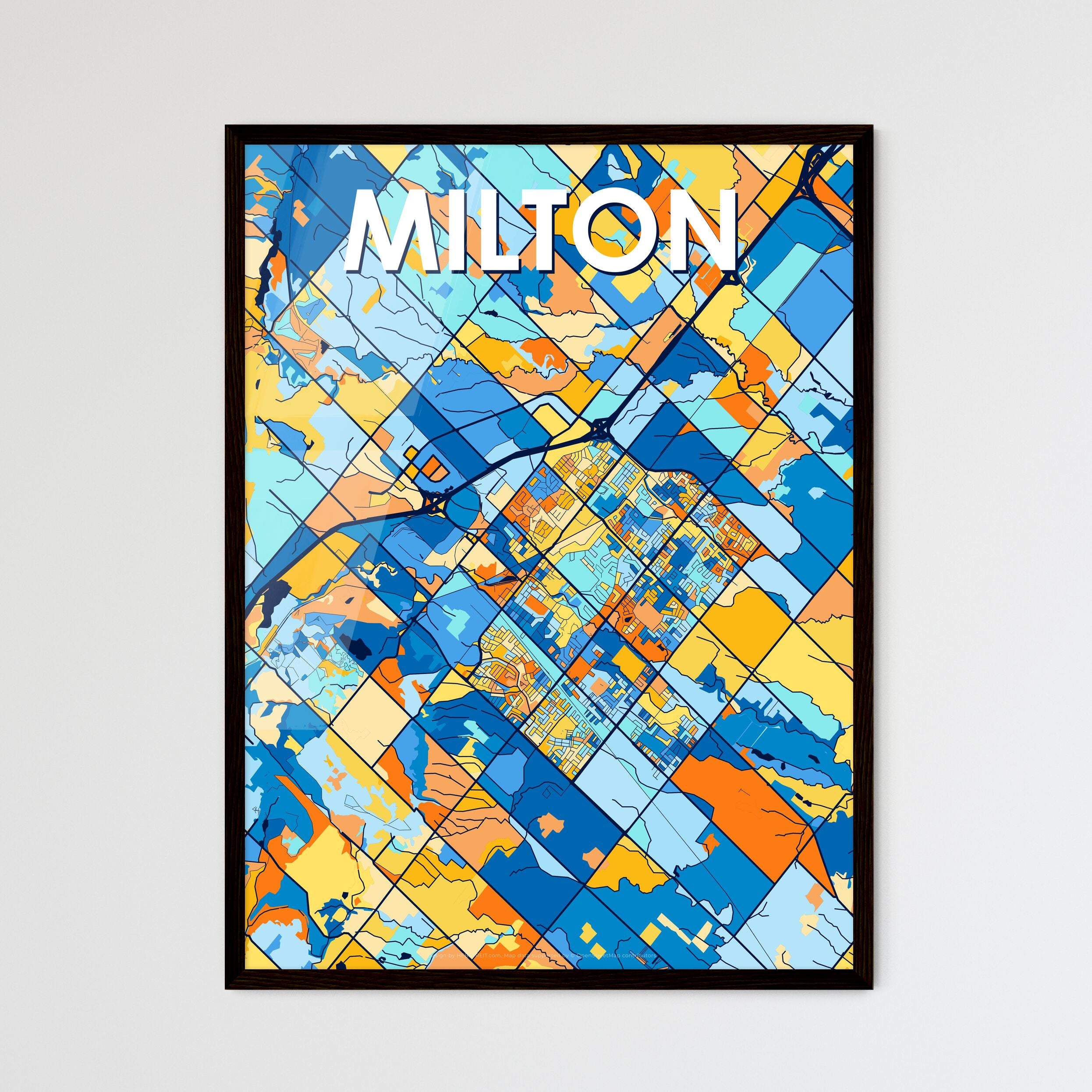 Milton Canada Vibrant Map – HEBSTREIT