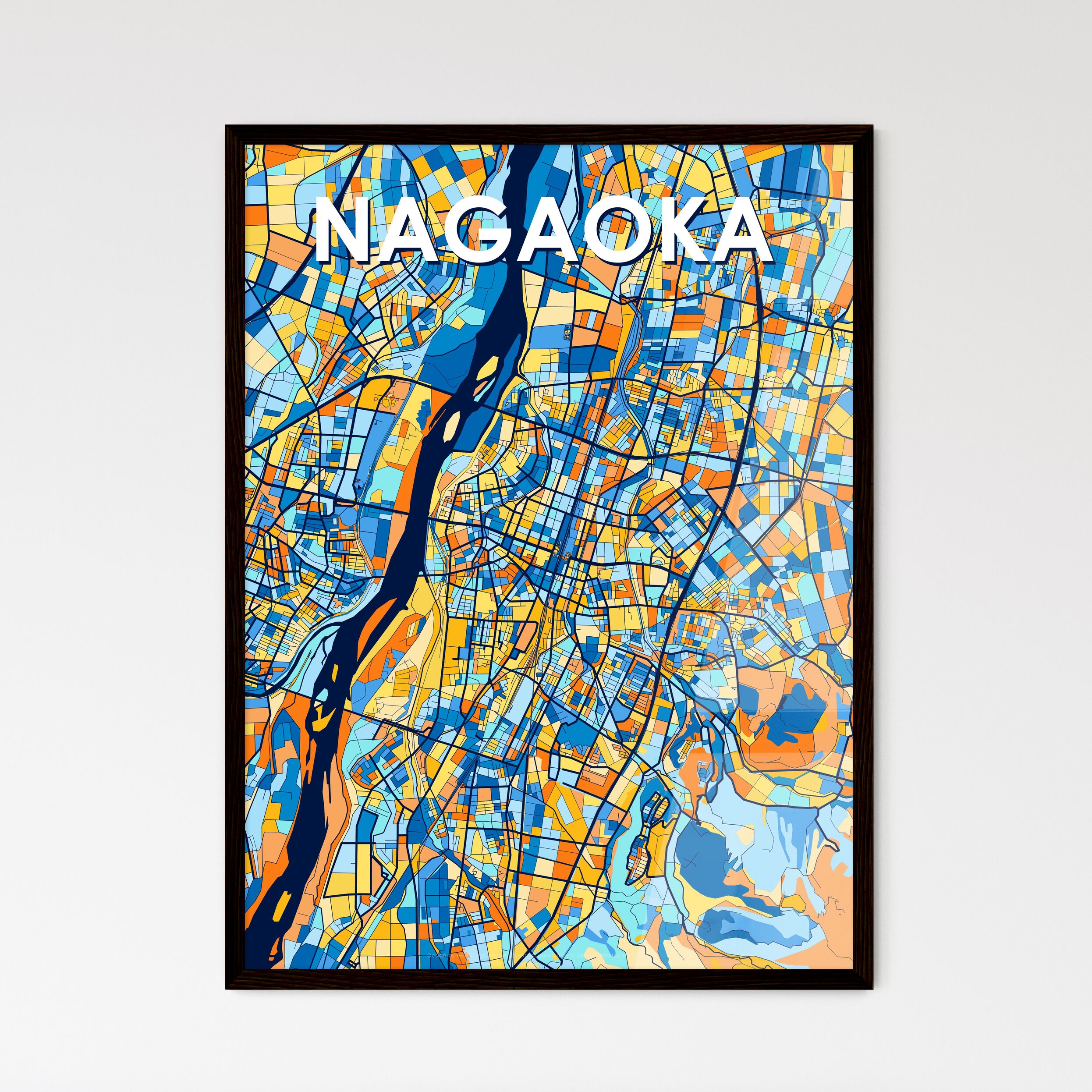 Nagaoka Japan Vibrant Map – HEBSTREIT