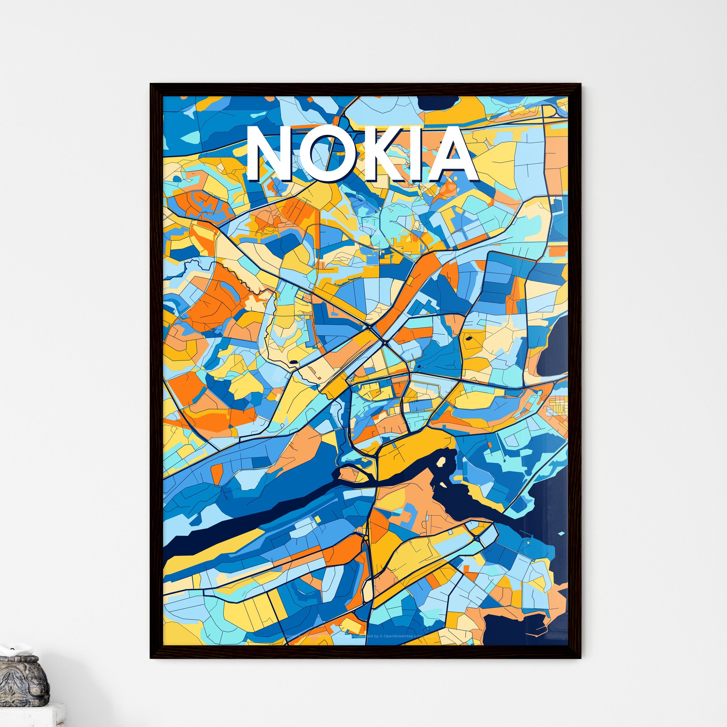 Nokia Finland Vibrant Map Poster – HEBSTREIT