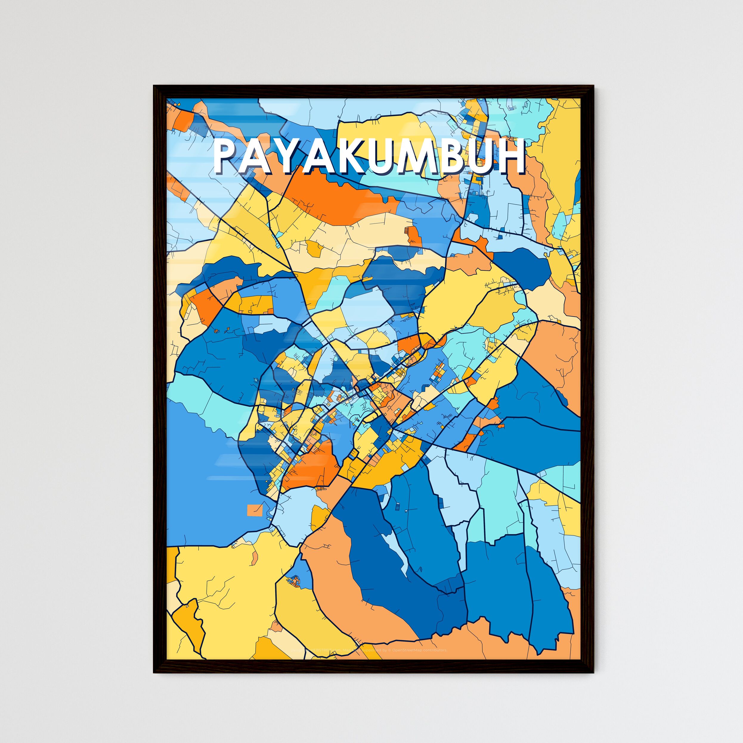 Payakumbuh Indonesia Vibrant Map – HEBSTREIT