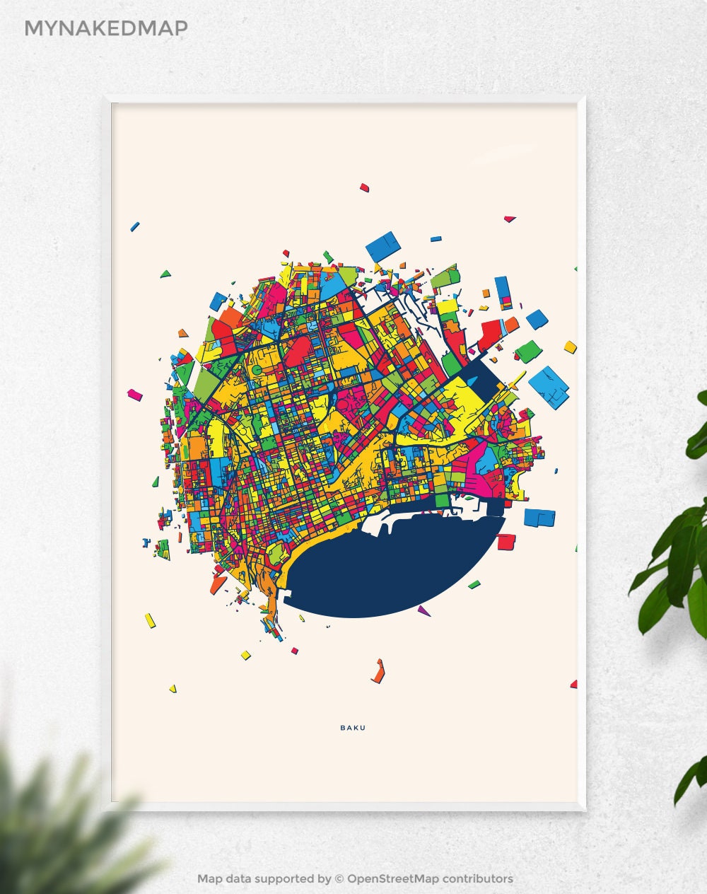 Baku Azerbaijan Art Map, Vibrant European City Design – HEBSTREIT