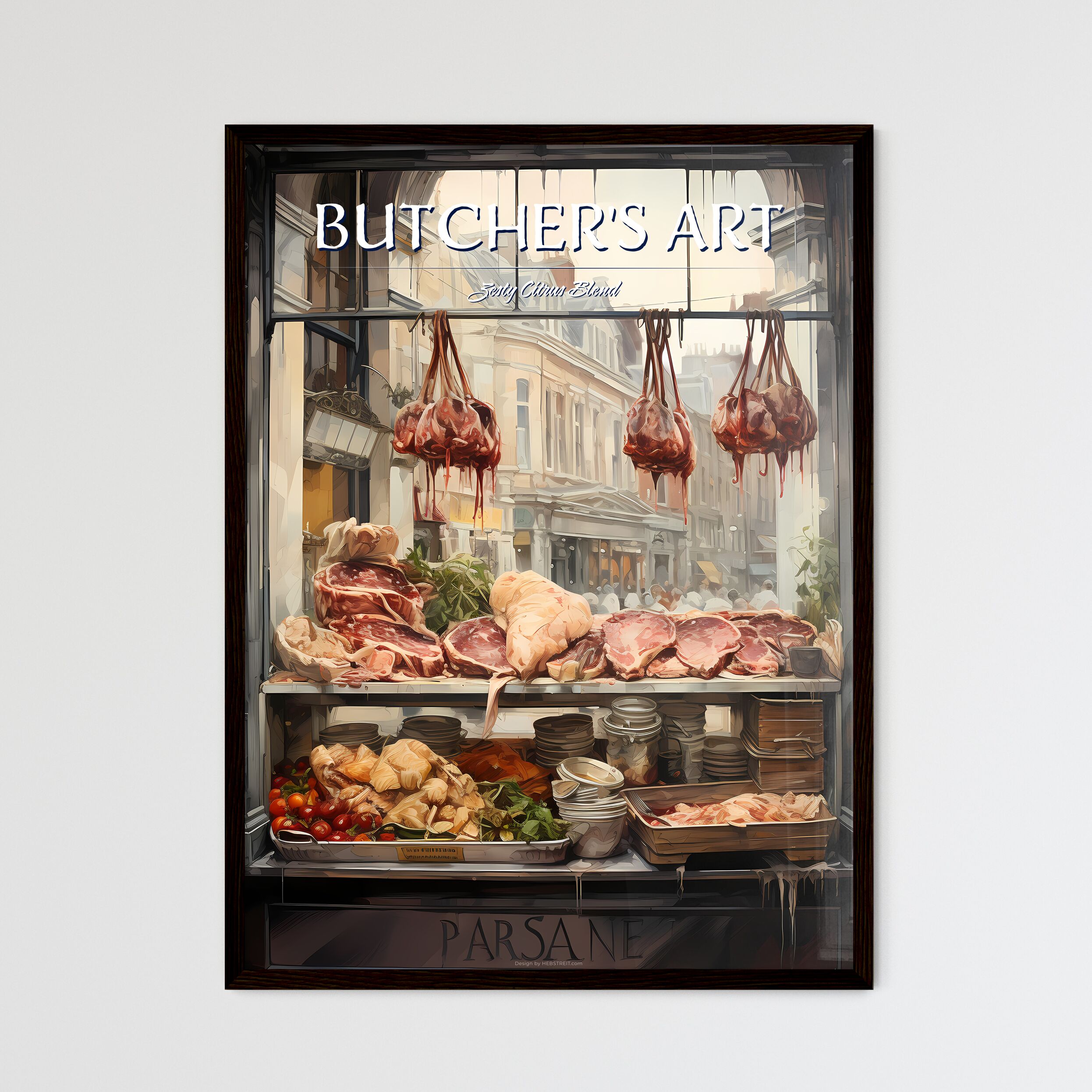 Typical Shop Window Of A Traditional Irish Butcher - Meat In A Store W ...
